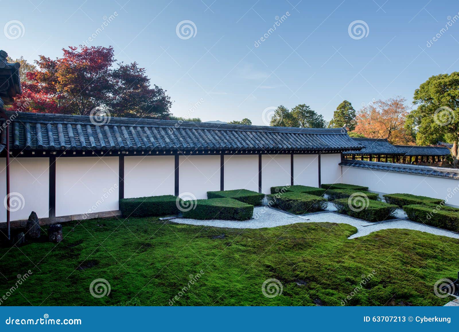 Grass and Stone Garden at Japan Temples Stock Image - Image of pond ...