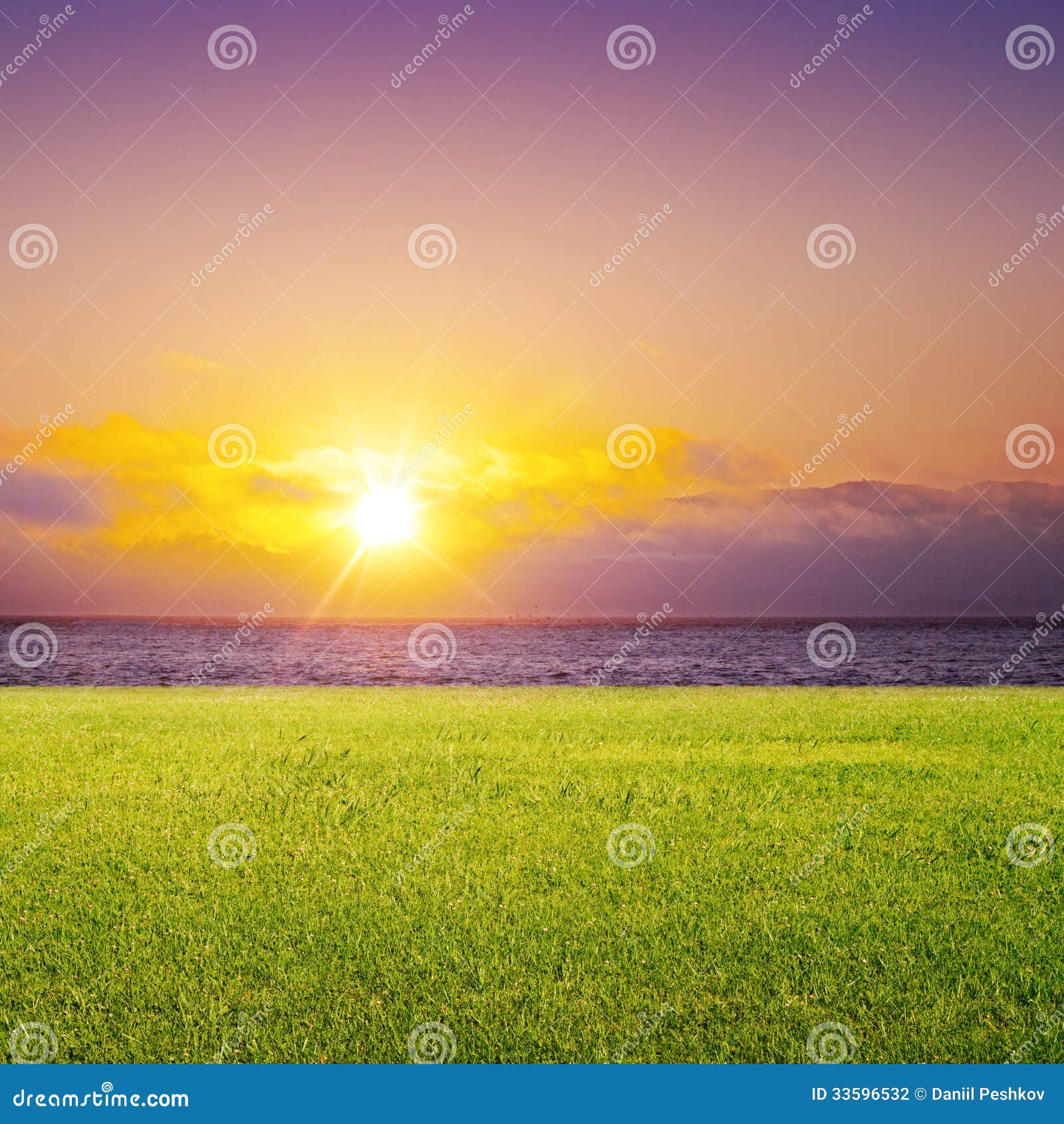 Grass and sunrise stock photo. Image of beauty, ocean - 33596532