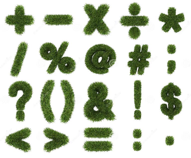 Grass symbols mathematics stock illustration. Illustration of beautiful ...