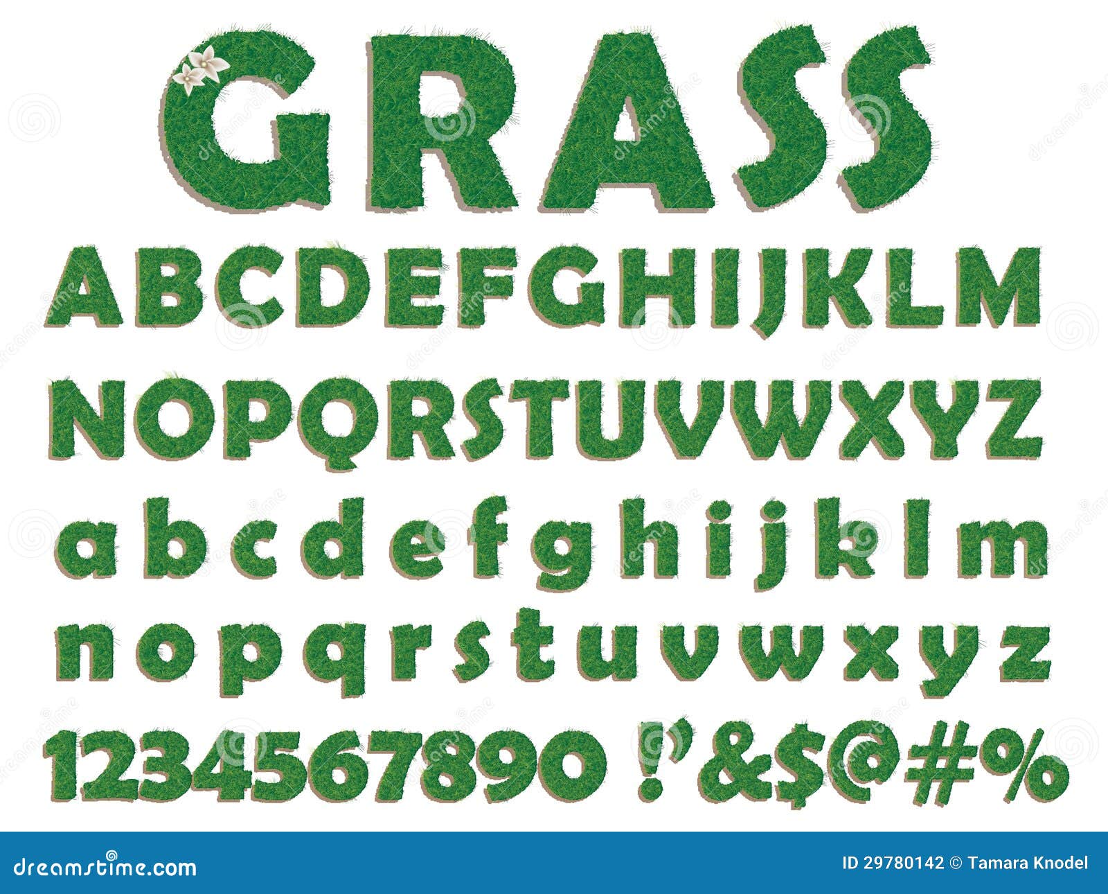 Grass letters stock illustration. Illustration of lawn - 29780142