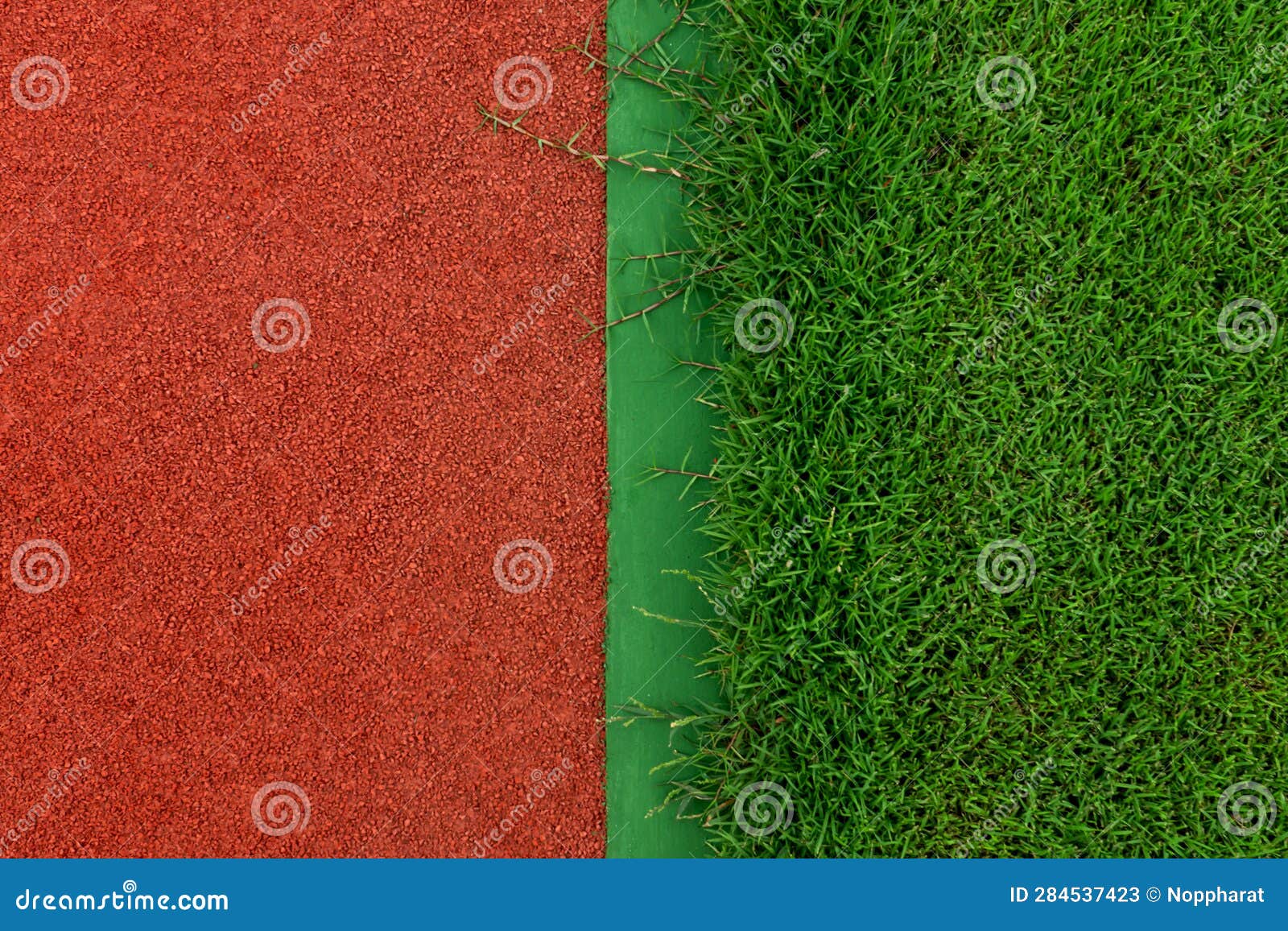 The Grass and Treadmill in the Stadium Stock Image - Image of sports ...