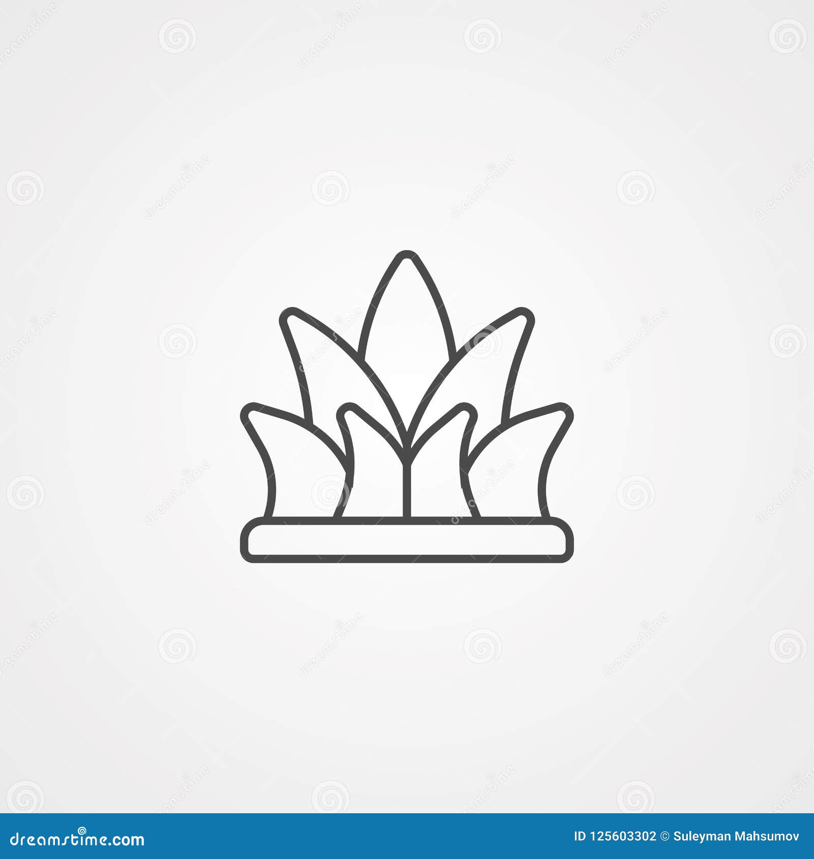 Grass Vector Icon Sign Symbol Stock Vector - Illustration of herbal ...