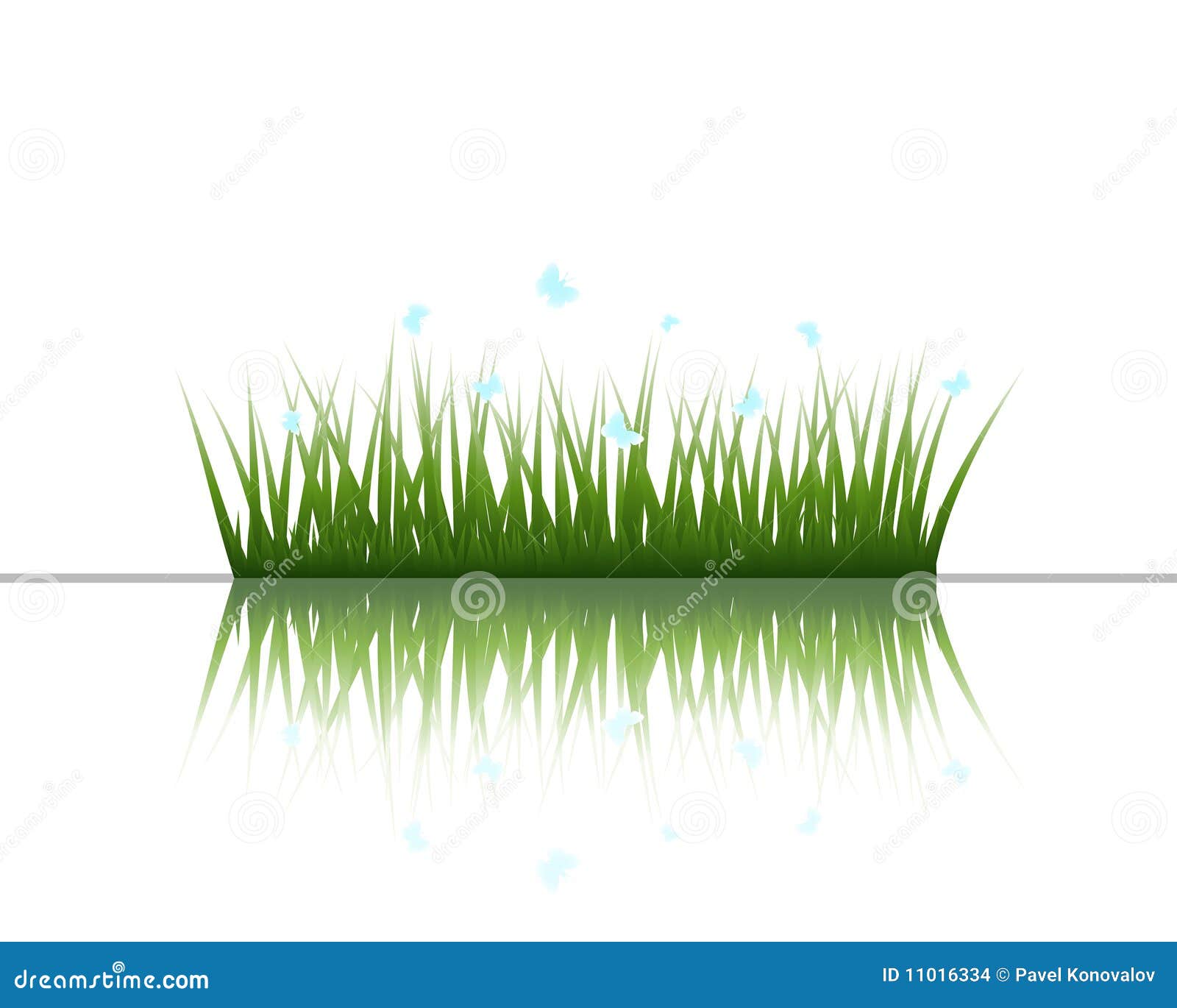 Grass on water stock vector. Illustration of forest, fertility - 11016334