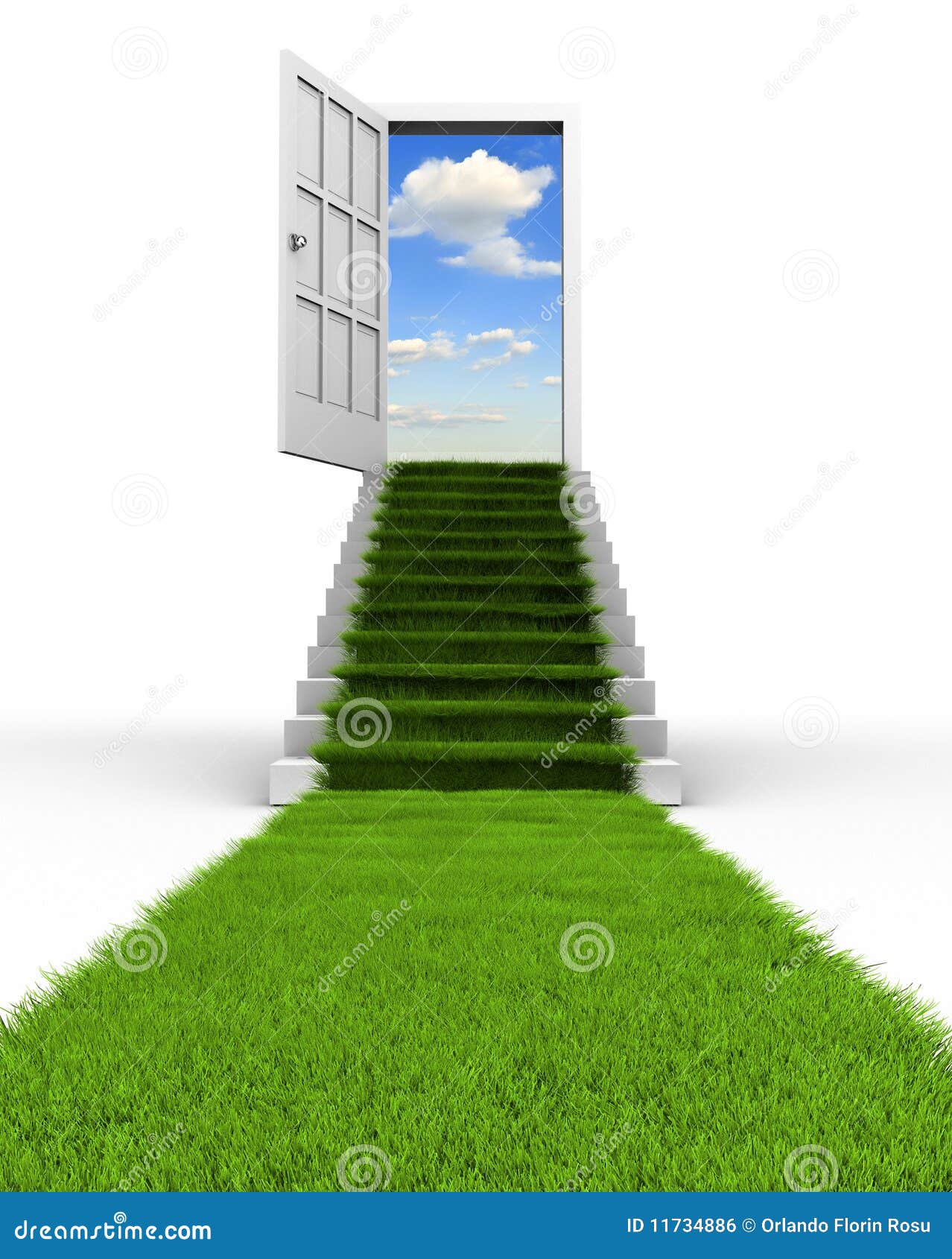 Grass way stock illustration. Illustration of door, exit - 11734886