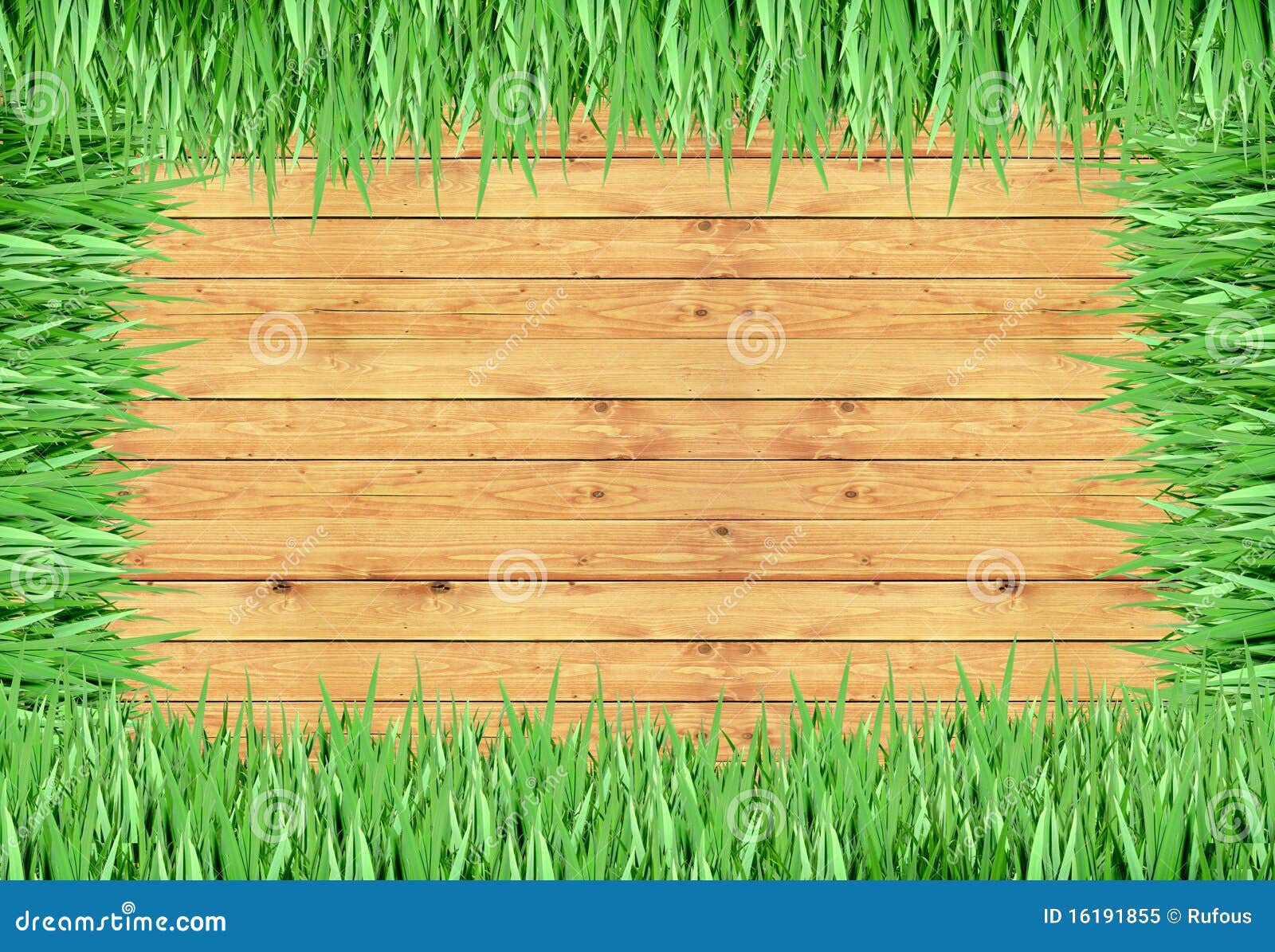 Grass, Wood Frame with the Background Stock Image - Image of carpentry ...