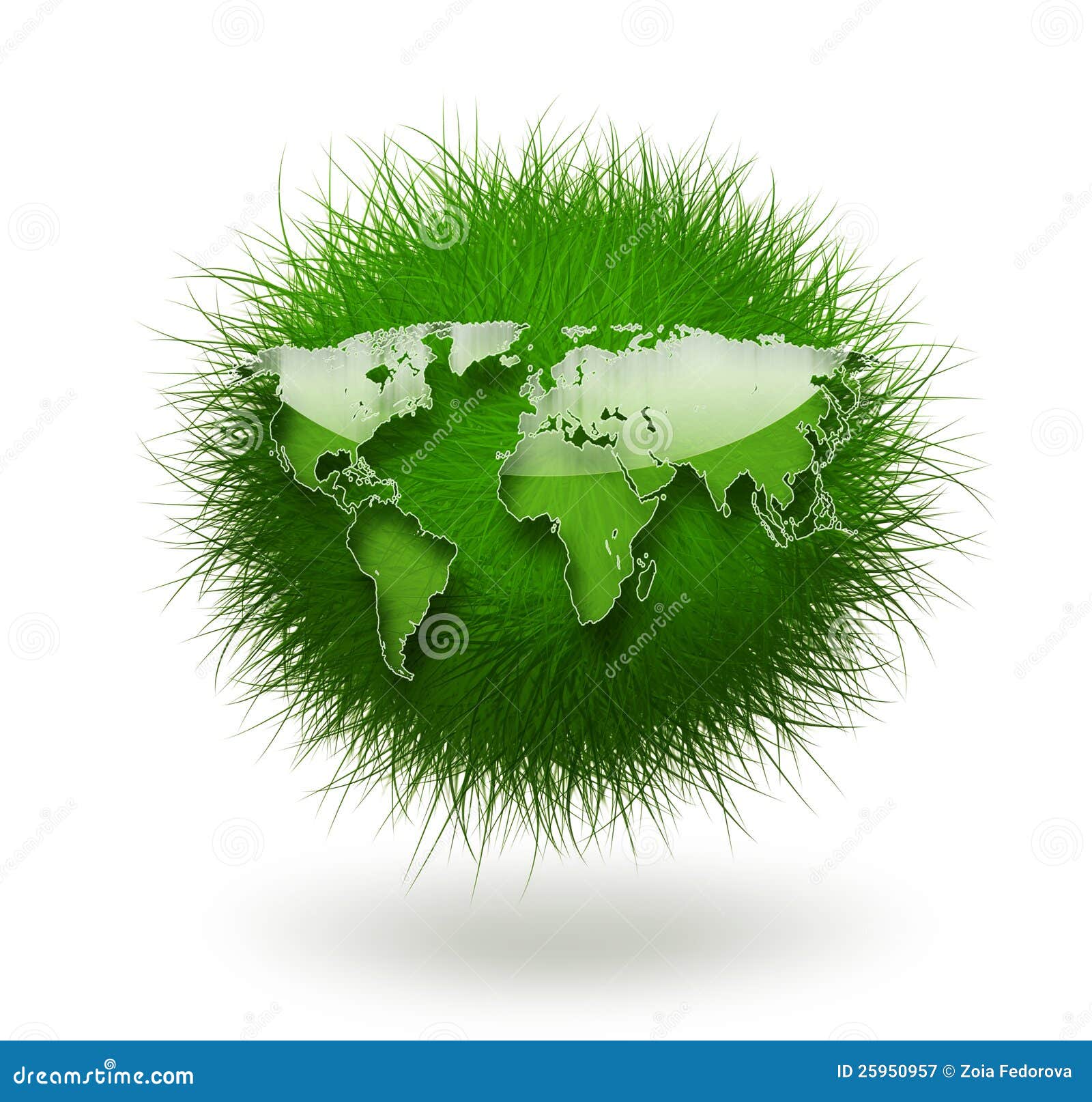 Grass World stock illustration. Illustration of globe - 25950957
