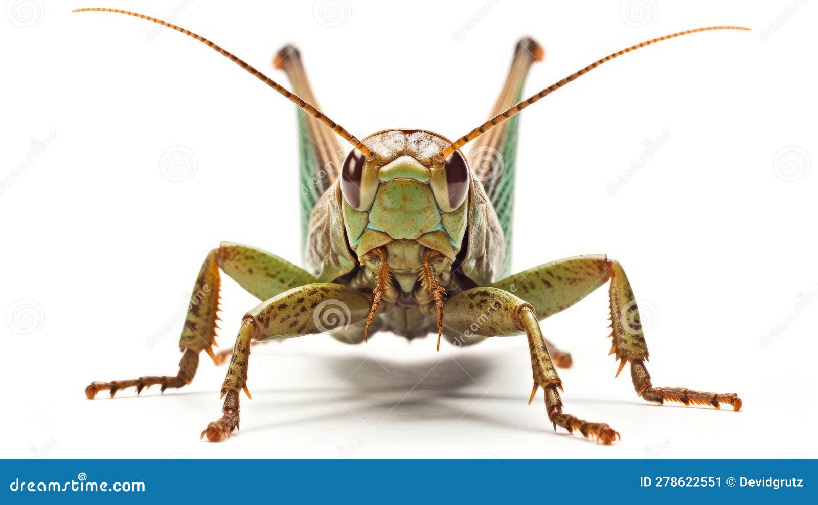 Grasshopper in Front of White Background. Generative AI Stock ...
