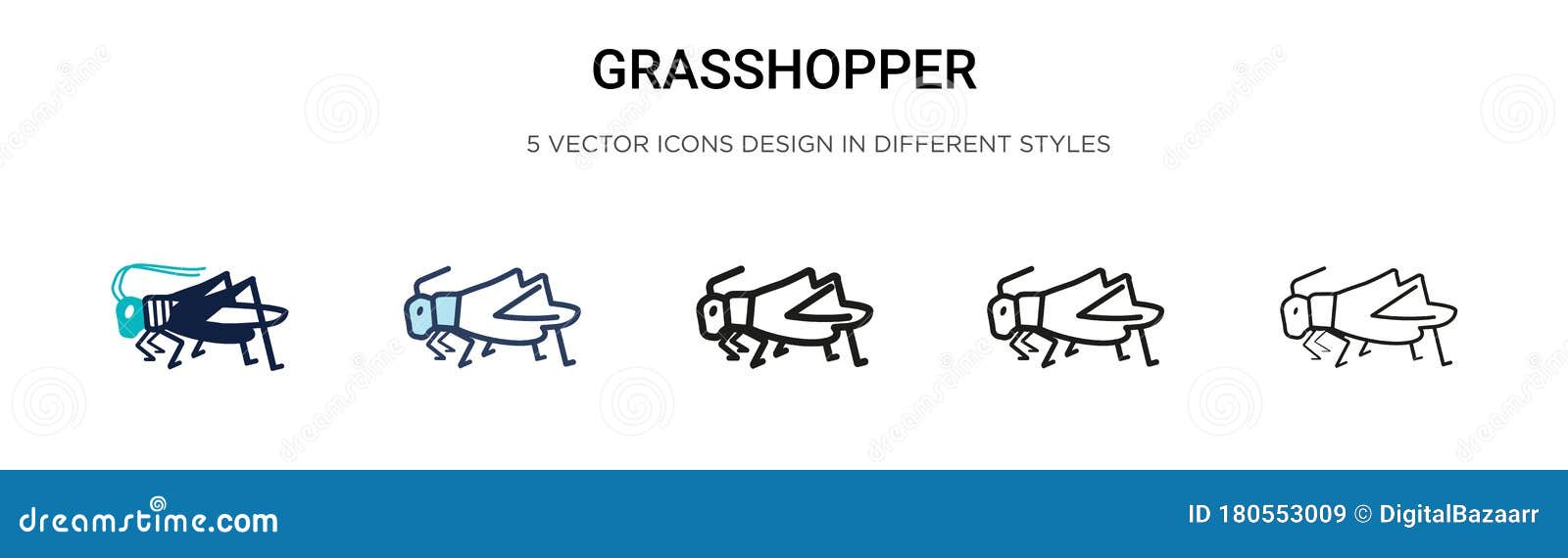 Grasshopper Icon in Filled, Thin Line, Outline and Stroke Style. Vector ...