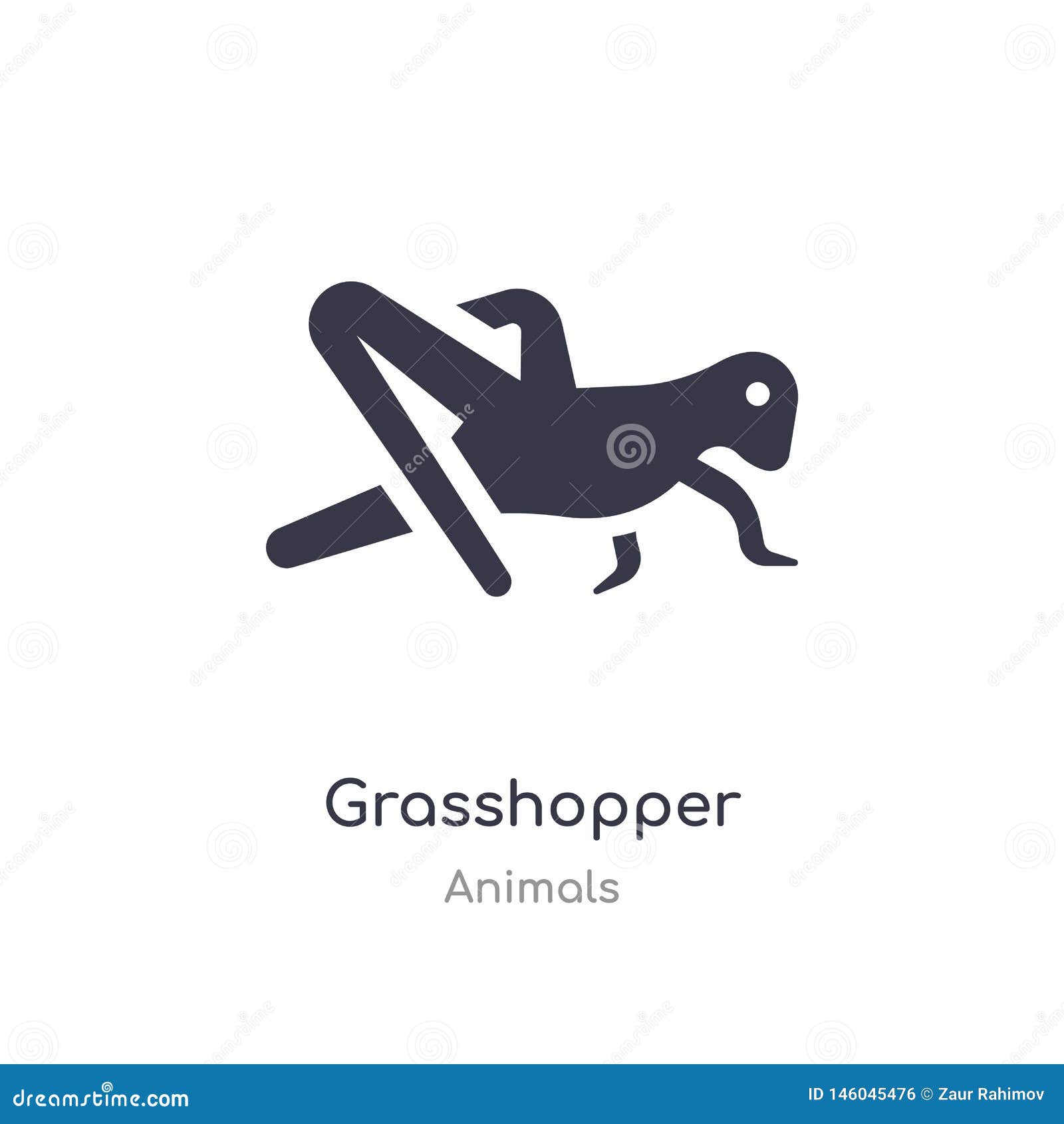Grasshopper Icon. Isolated Grasshopper Icon Vector Illustration from ...