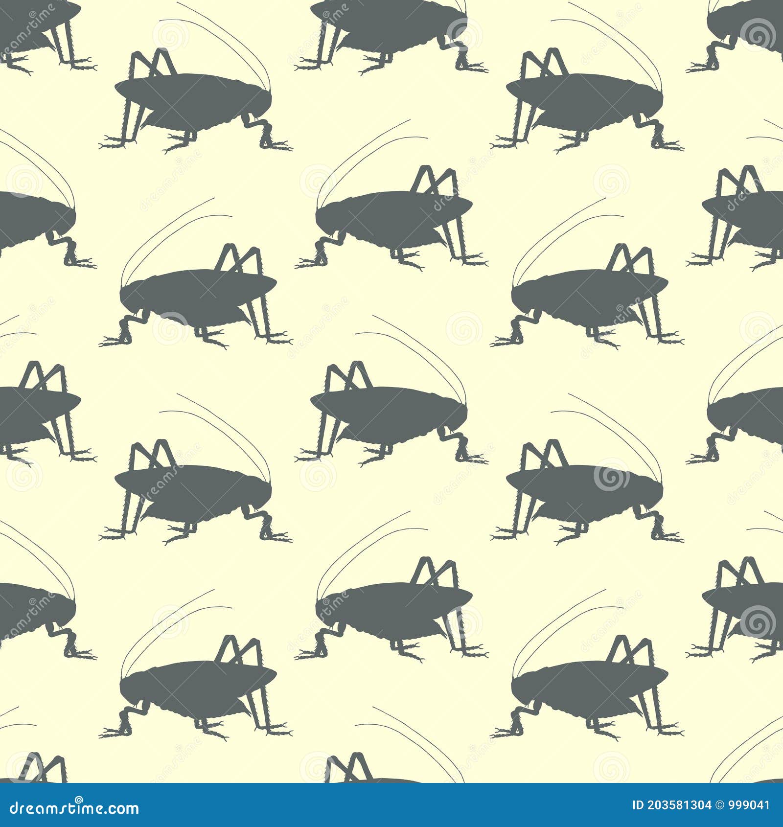 Grasshopper Pattern Background Vector Illustration | CartoonDealer.com ...