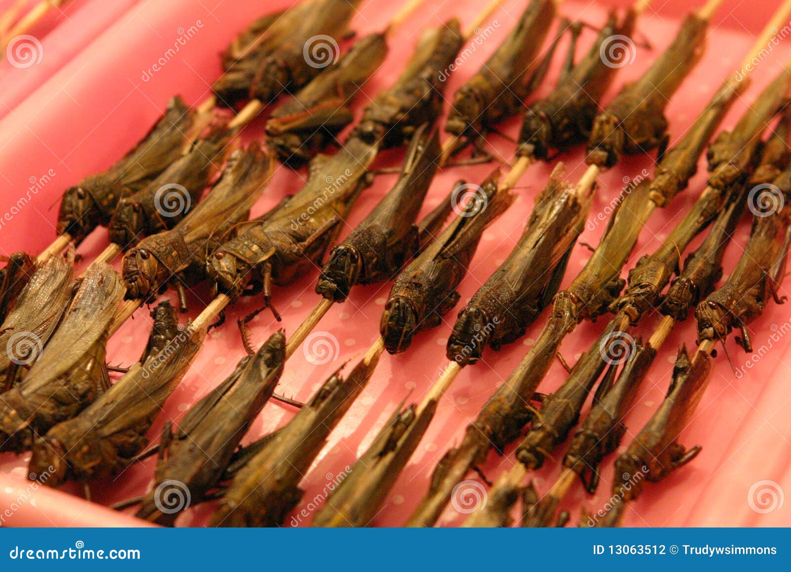 Grasshopper Kabobs, Beijing Stock Photo - Image of market, insects ...
