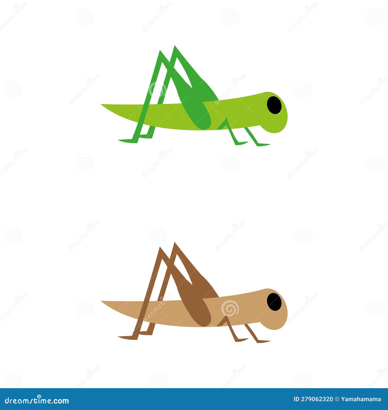 Grasshopper stock vector. Illustration of green, vector - 279062320