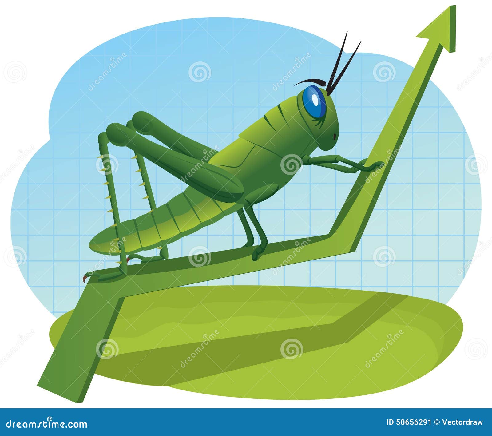 Grasshopper stock vector. Illustration of direction, forex - 50656291