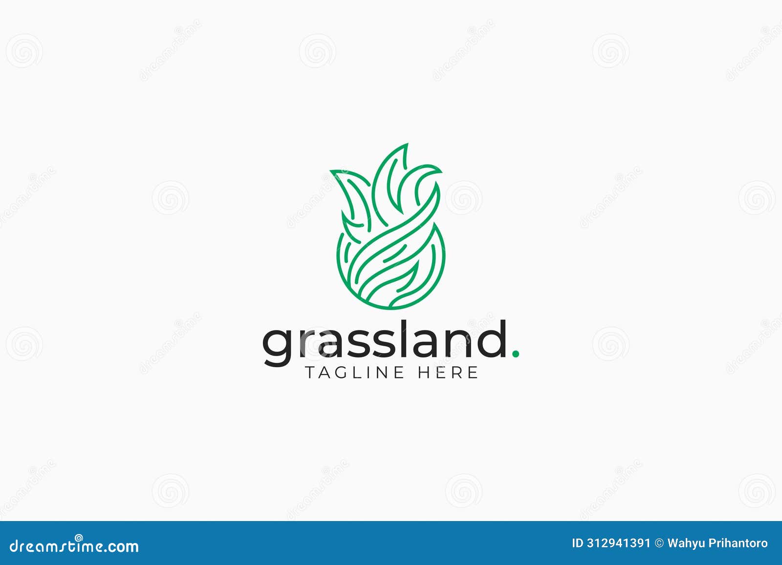 Grassland Logo Field Landscape Soil Grass Meadow Green Nature Stock ...