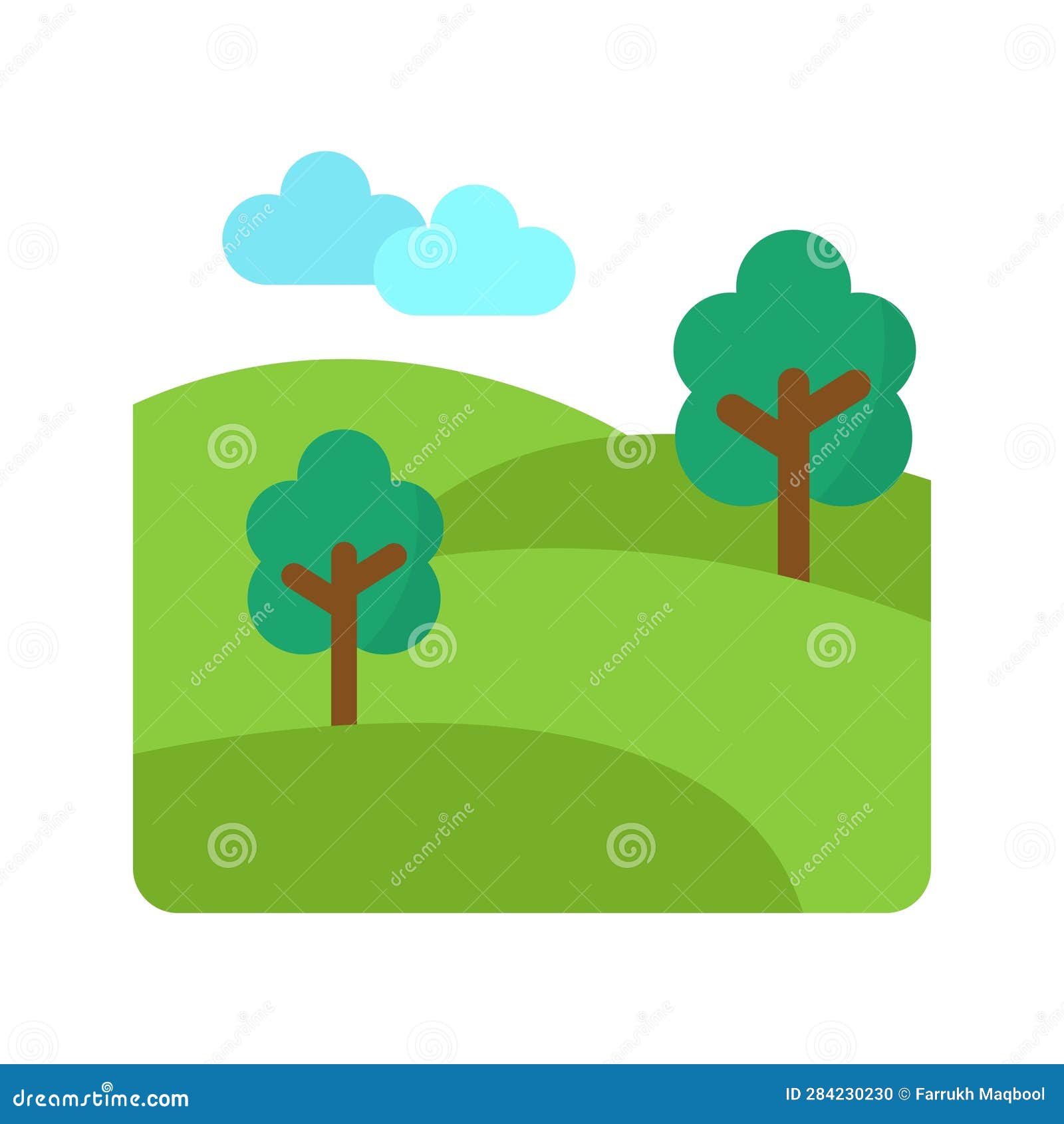 Grasslands Icon Image. stock vector. Illustration of isolated - 284230230