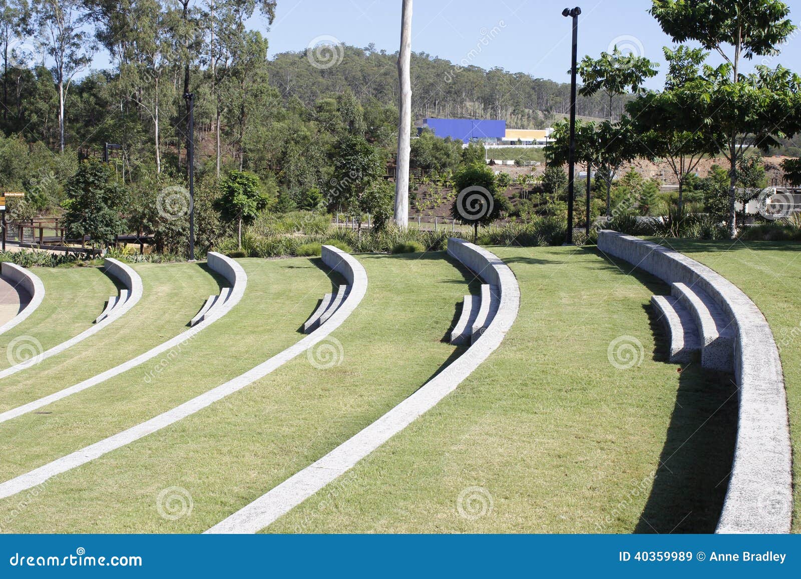 Grassy amphitheatre stock image. Image of grassed, concert - 40359989