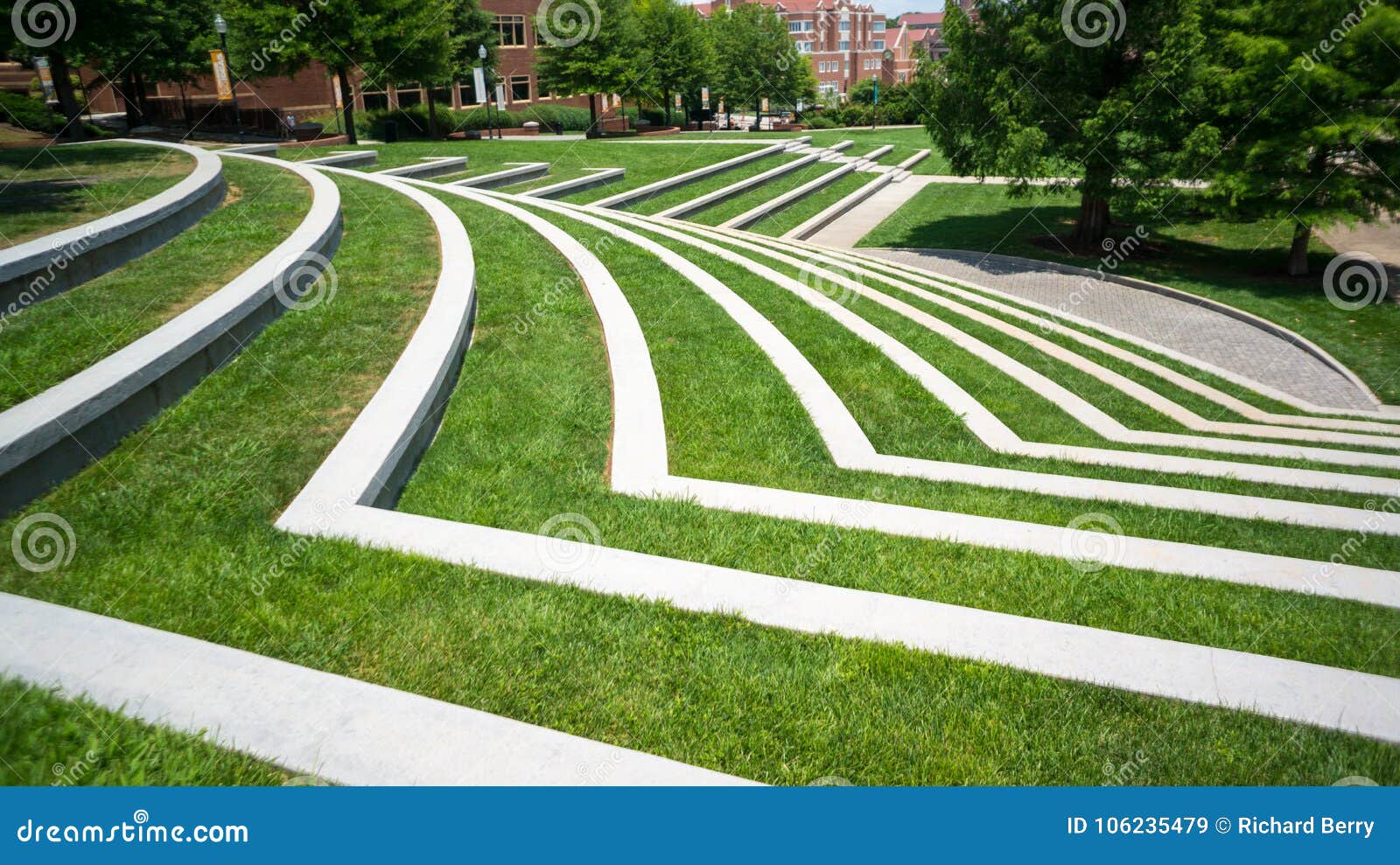 Grassy Amphitheatre stock image. Image of style, steps - 106235479