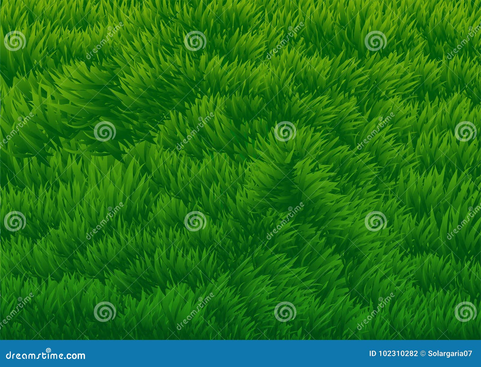 Grassy Field Background-Vector Illustration Stock Vector - Illustration ...