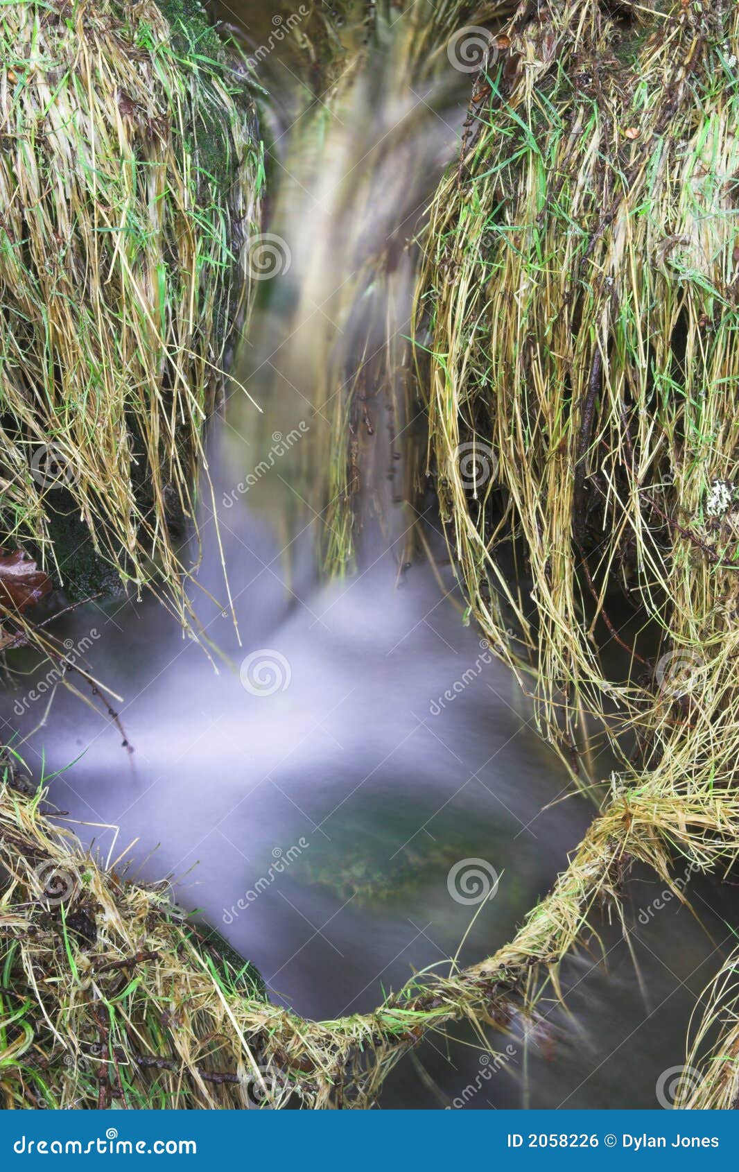 Grassy waterfall stock photo. Image of relax, flow, froth - 2058226