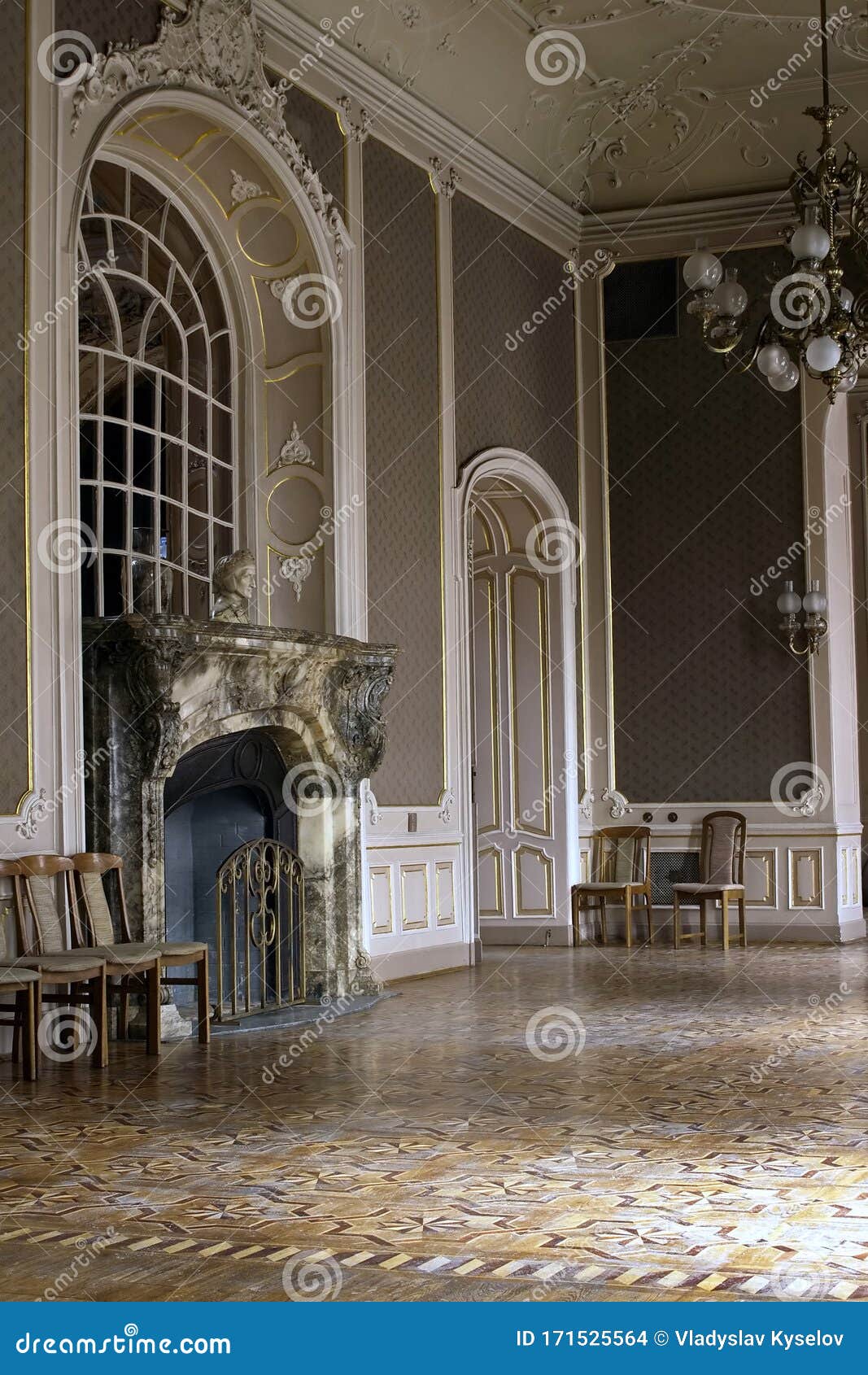 Grate Big Rich Ballroom Interior Hall Royalty-Free Stock Photo ...