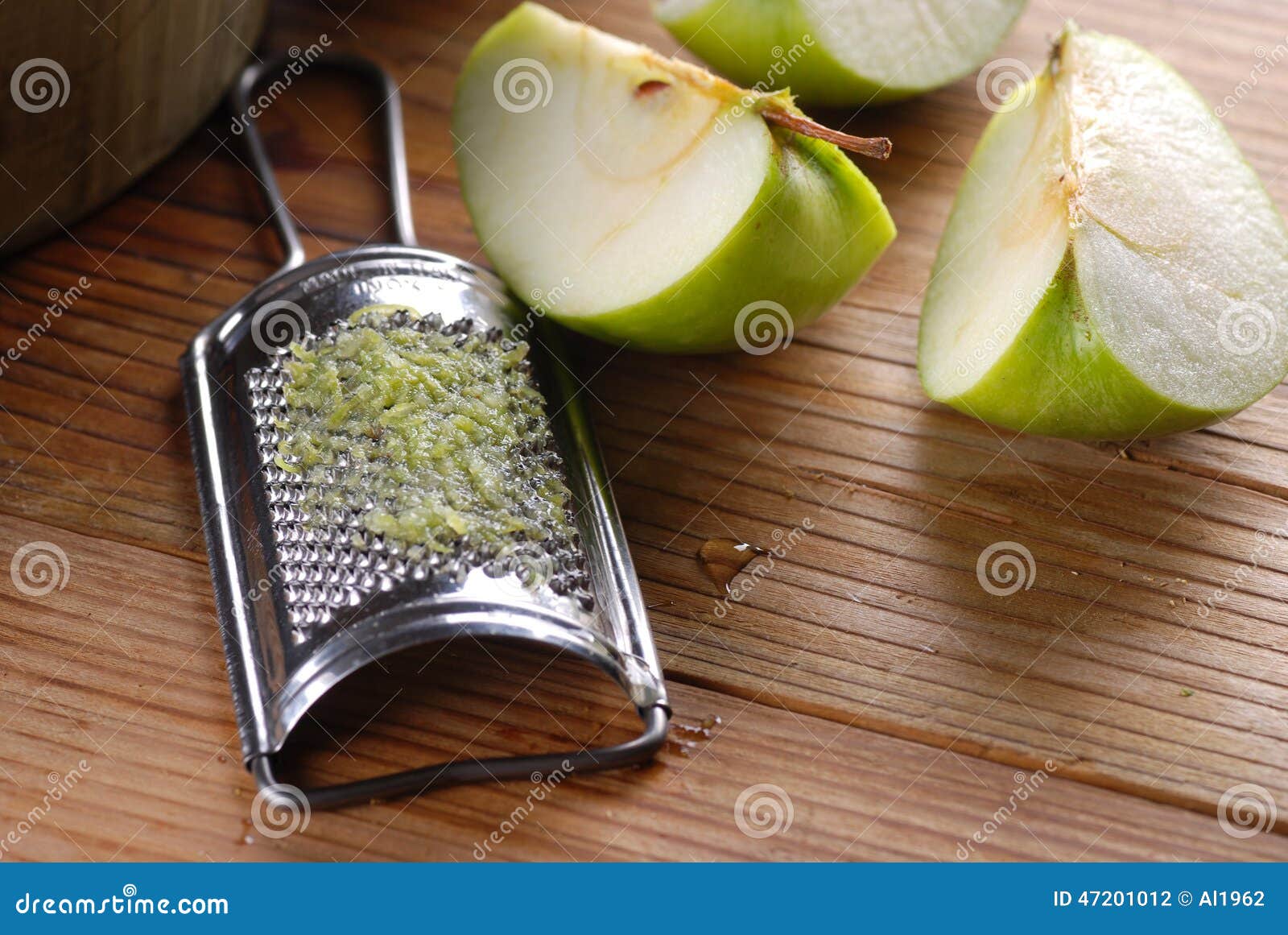 Grated Apple with Tool Stainless Stock Photo - Image of snack, food ...