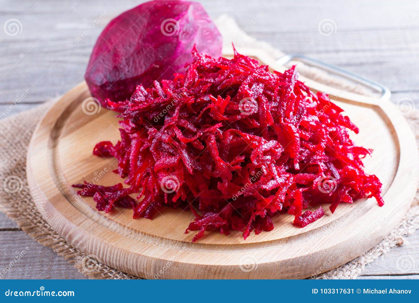 Grated Beetroot on a Cutting Board Stock Image - Image of eating ...