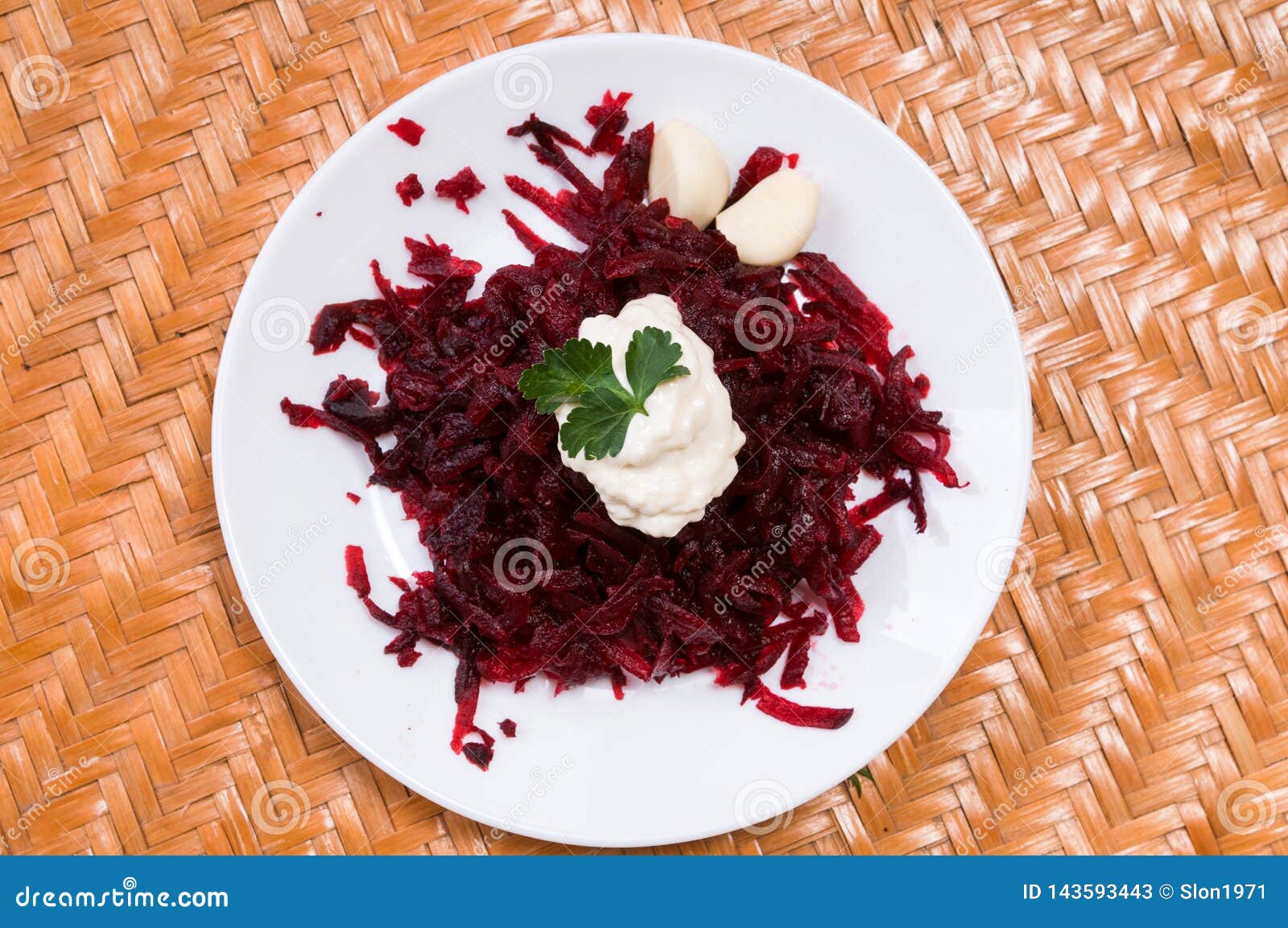 Grated beets in a plate stock image. Image of vegetable - 143593443