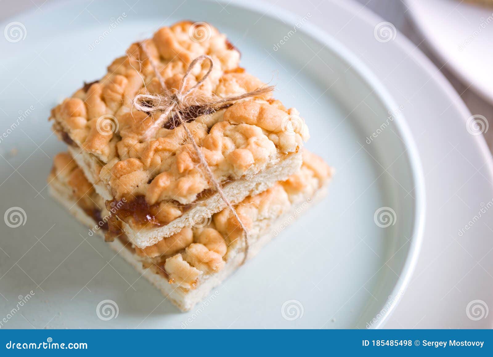 Grated Cake with Jam stock photo. Image of healthy, fresh - 185485498