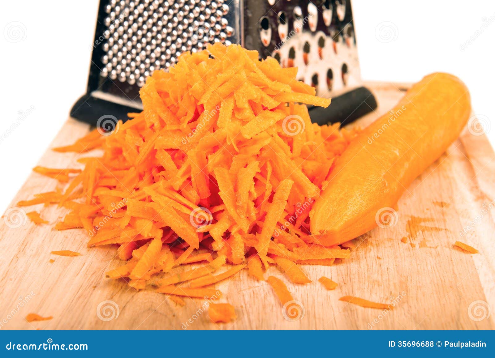 Grated carrot stock photo. Image of fresh, wood, diet - 35696688