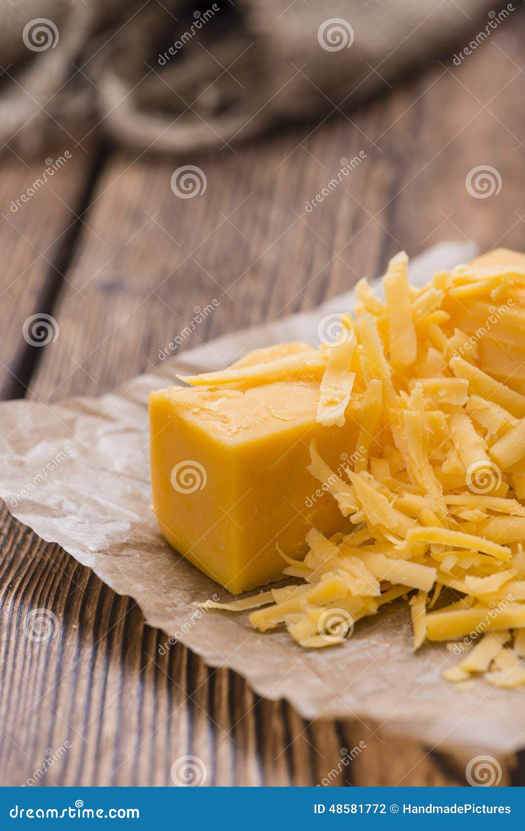 Grated Cheddar stock photo. Image of gourmet, healthy - 48581772