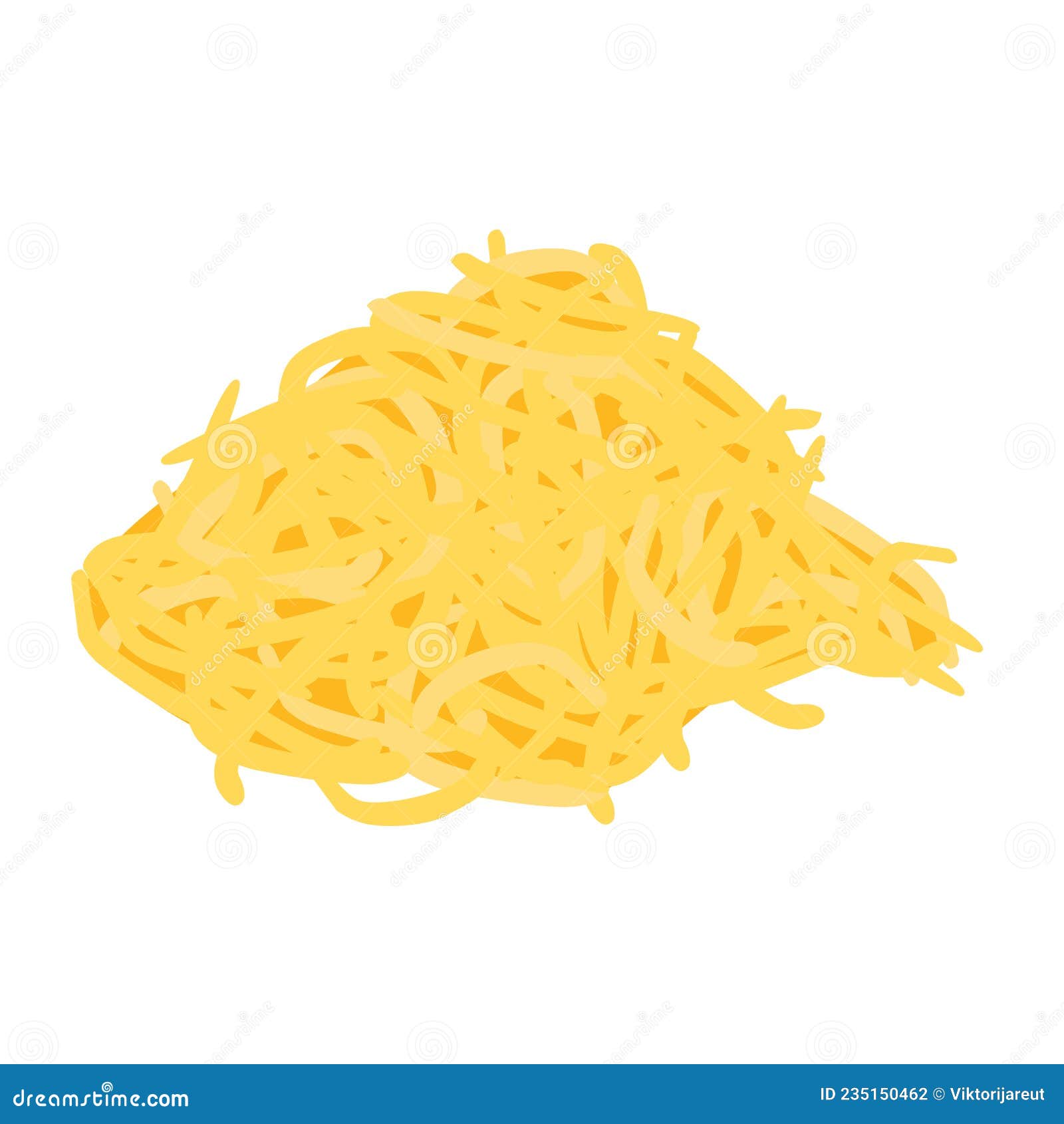 Grated Cheese Isolated On White Background Vector Illustration ...