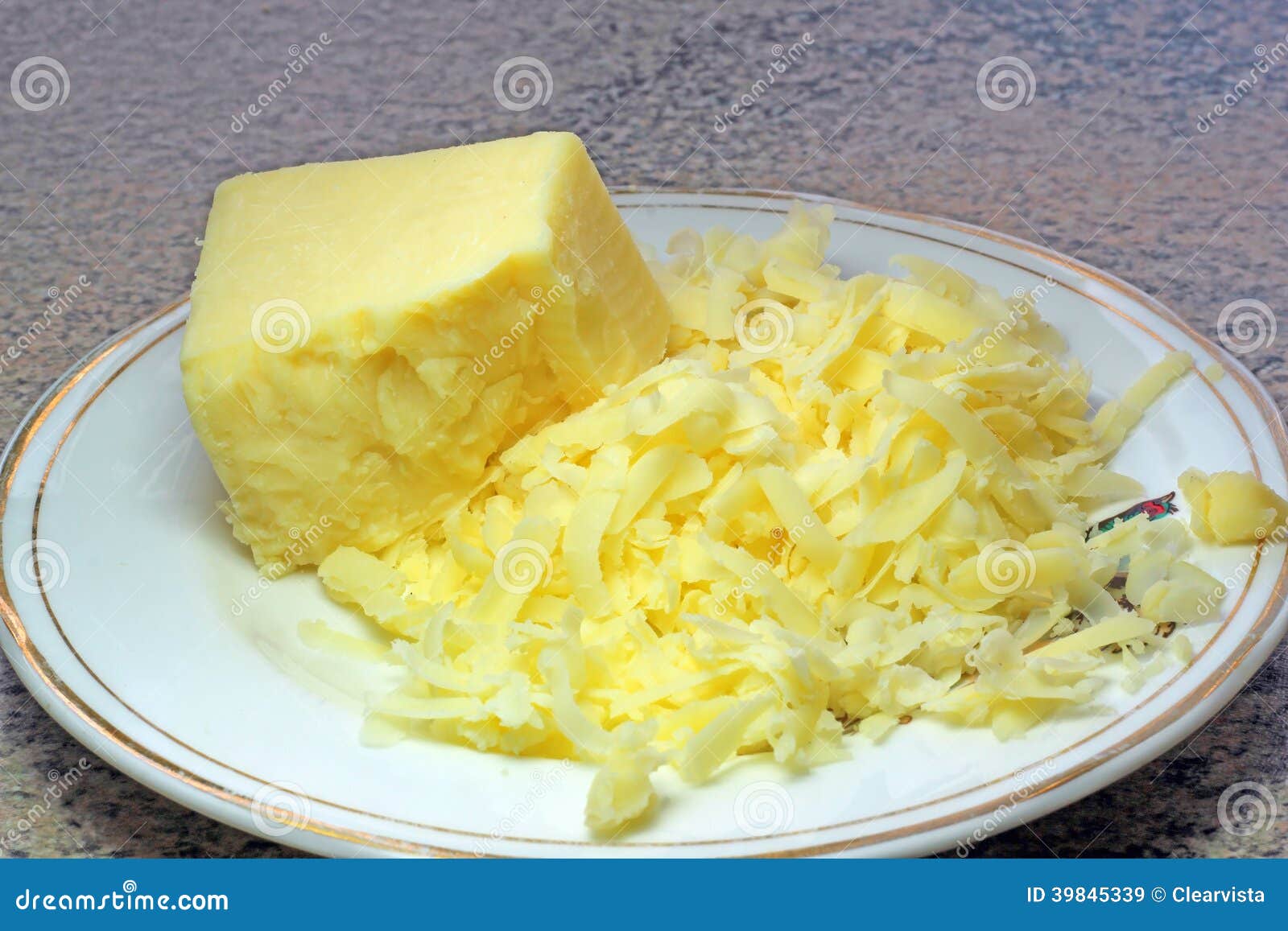 Grated or Shredded Cheese on a Plate. Stock Image - Image of grated ...