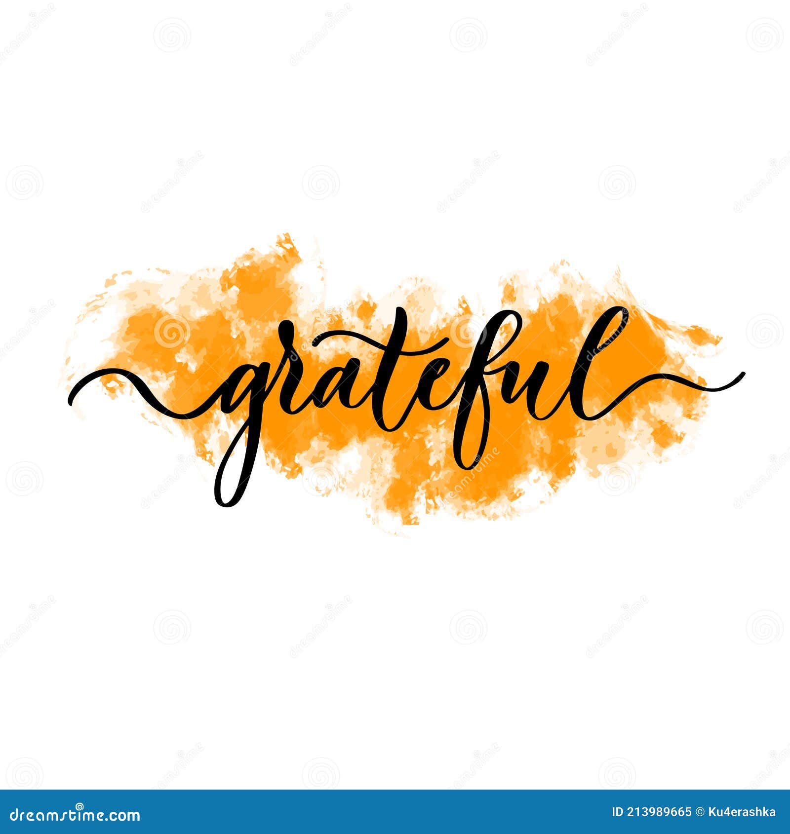 Grateful Hand Drawn Postcard. Vector Lettering For Thanksgiving Day ...