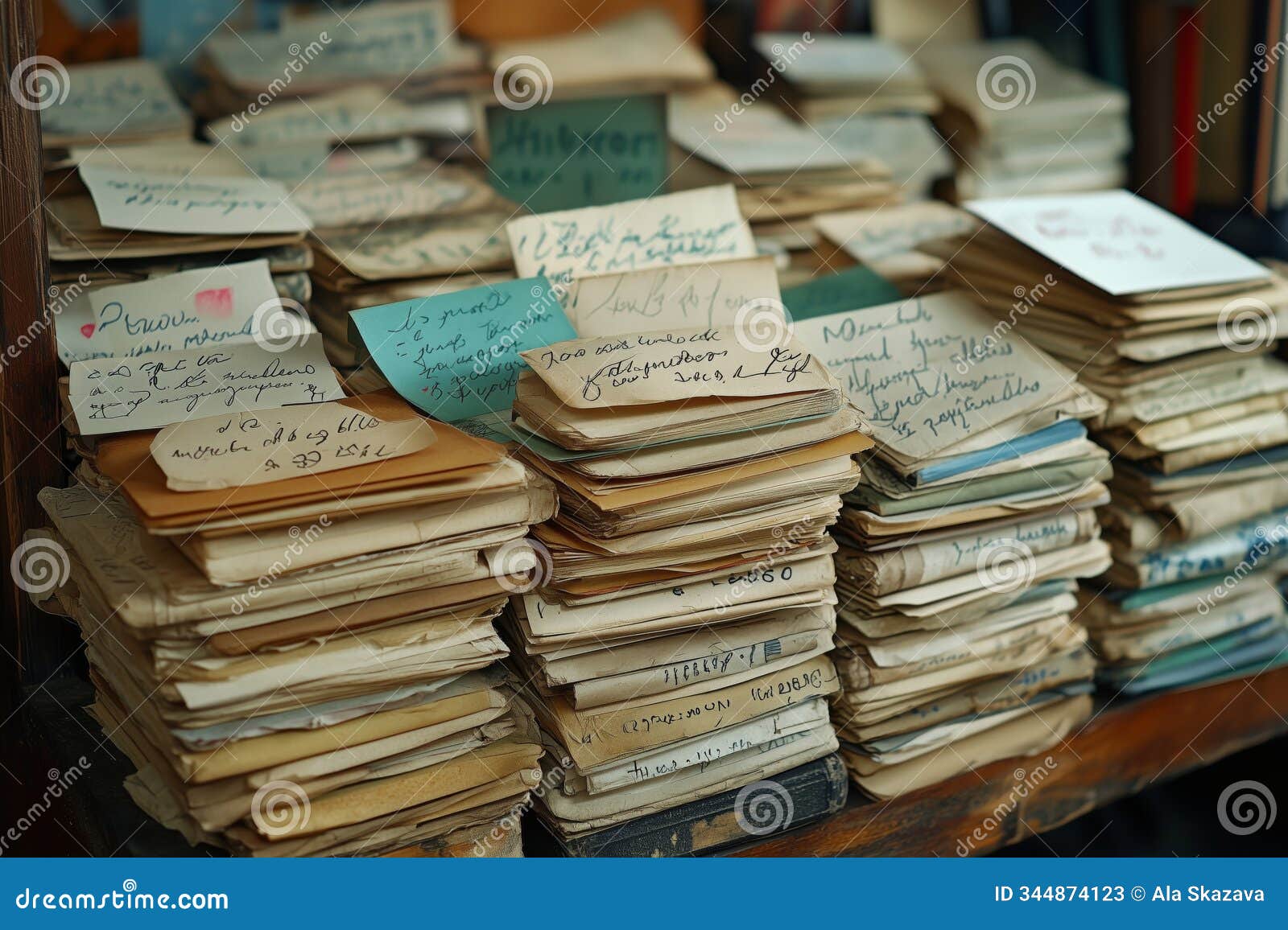 Grateful Notes Piled High in an Old Library Capturing Heartfelt ...