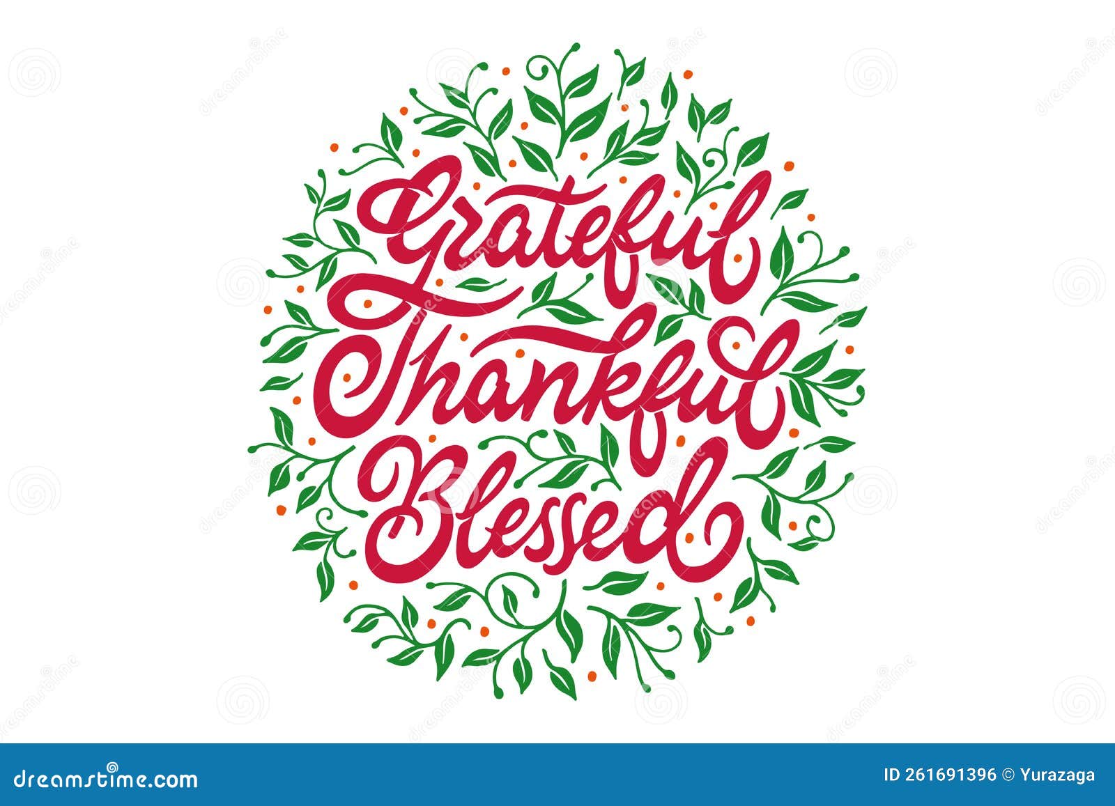 Grateful Thankful Blessed Lettering Stock Vector - Illustration of ...