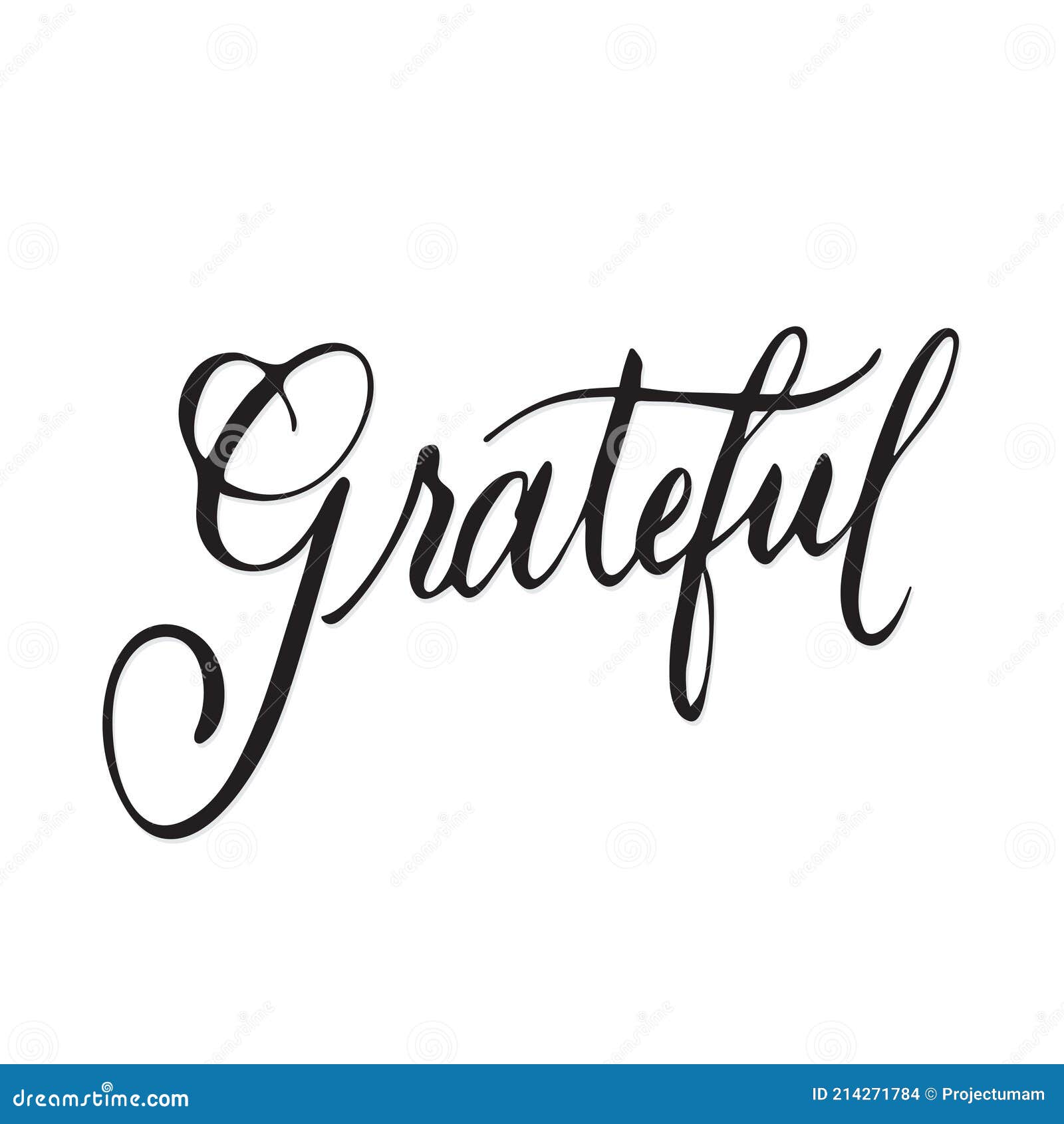 Grateful Thanksgiving Vector with an Elegant and Modern Calligraphy ...