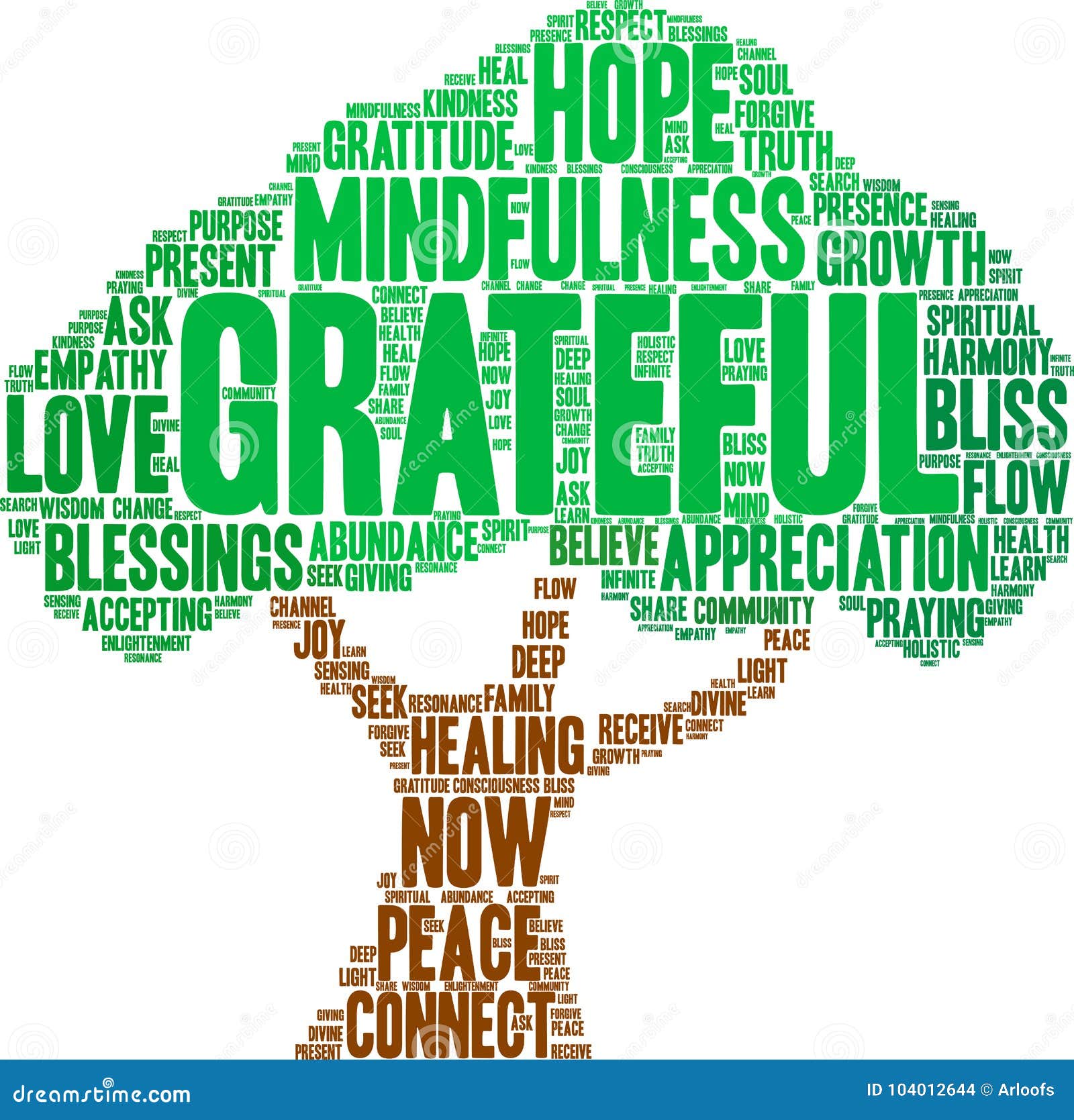 Grateful Word Cloud stock vector. Illustration of flow - 104012644