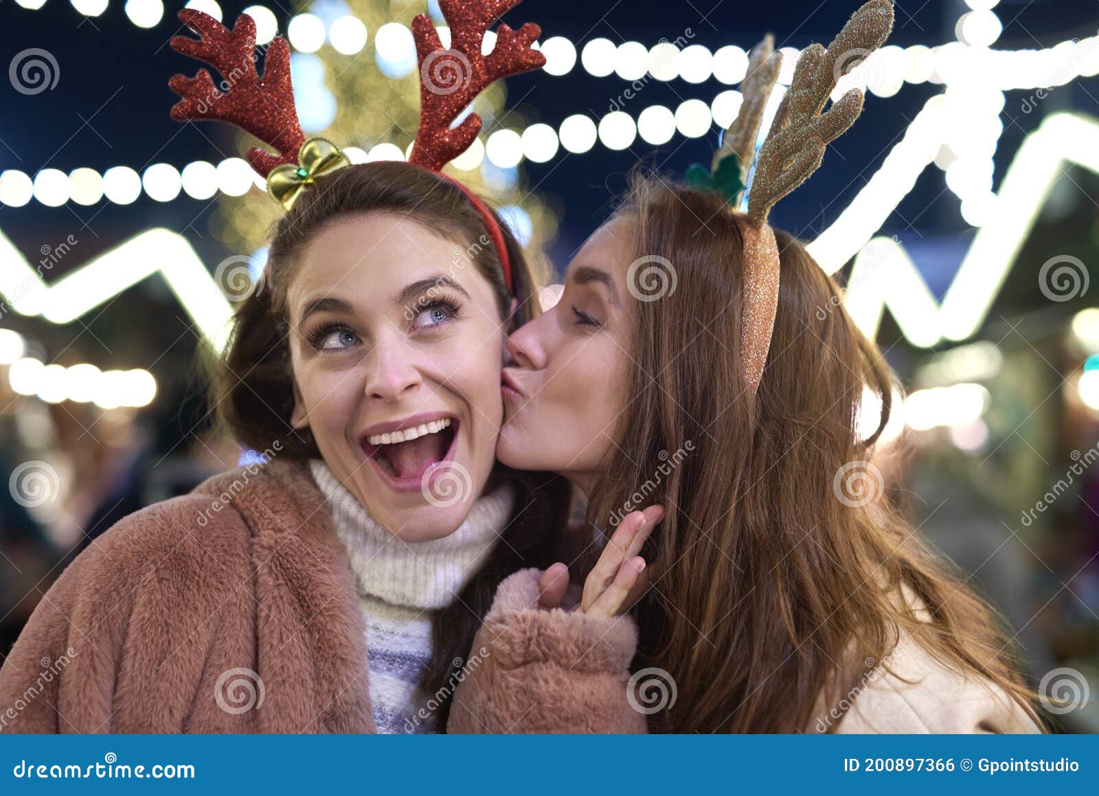 Grateful Woman Giving a Kiss on Christmas Market Stock Photo - Image of ... Grateful Woman Giving a Kiss on Christmas Market Stock Photo - Image of ...