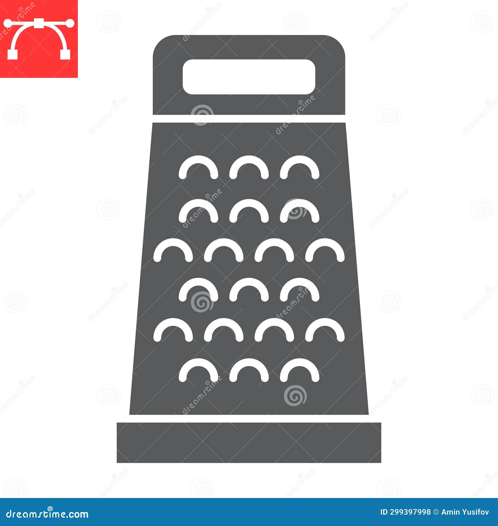 Grater glyph icon stock vector. Illustration of editable - 299397998