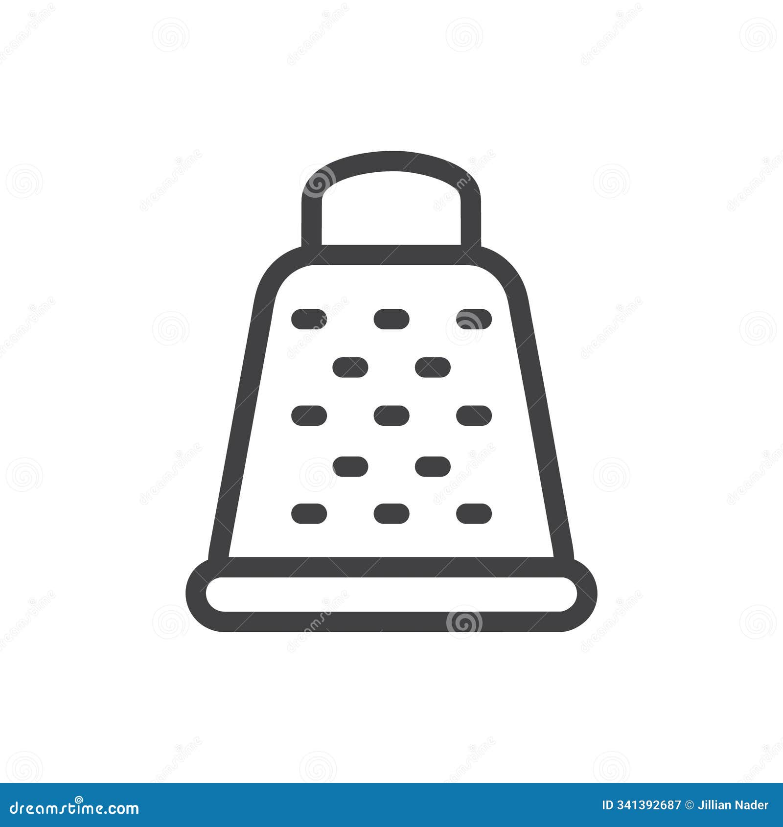 Grater Icon Simple Outline Vector Logo Stock Vector - Illustration of ...