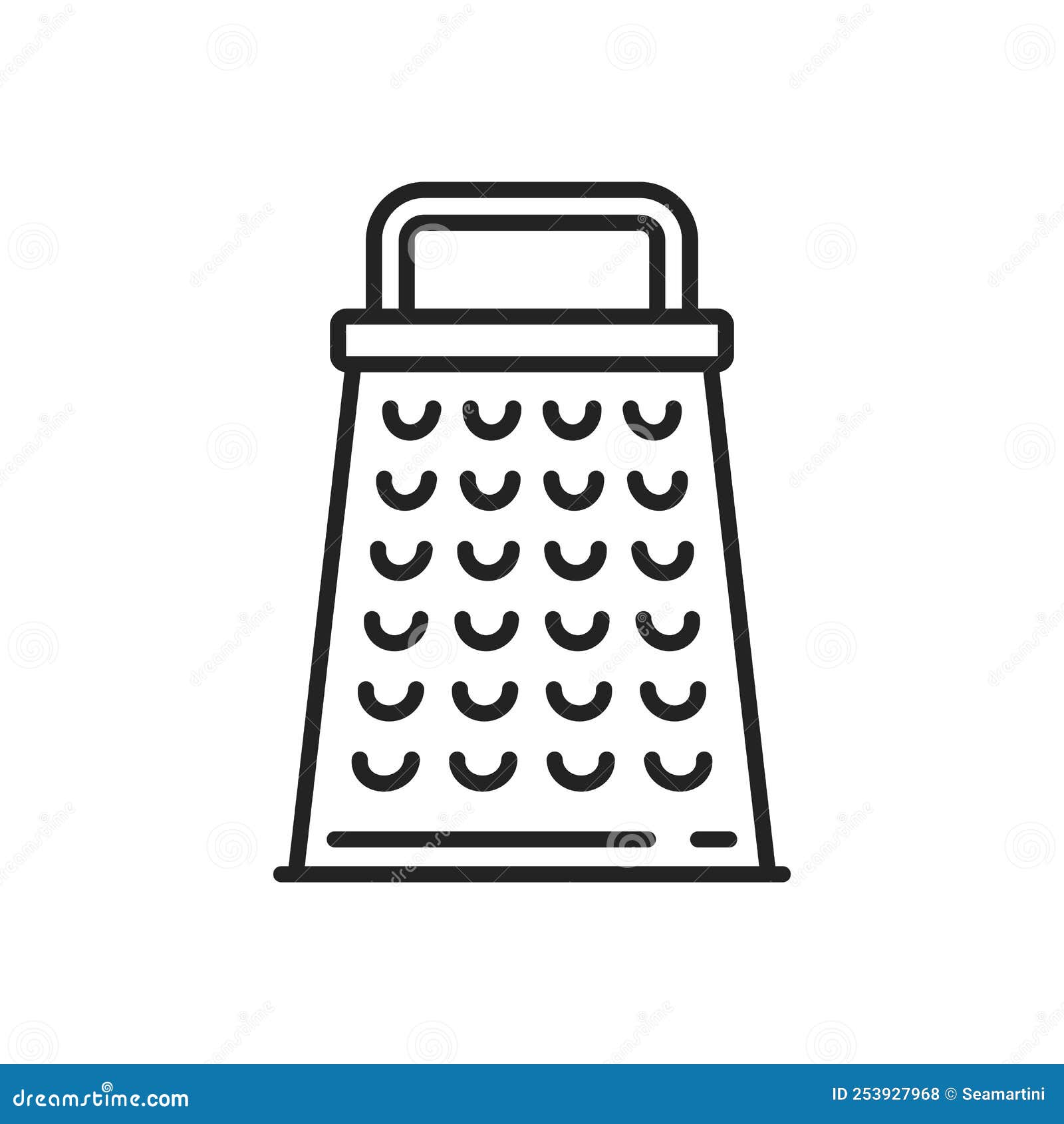 Grater Line Icon, Kitchen Cooking Utensils Stock Vector - Illustration ...