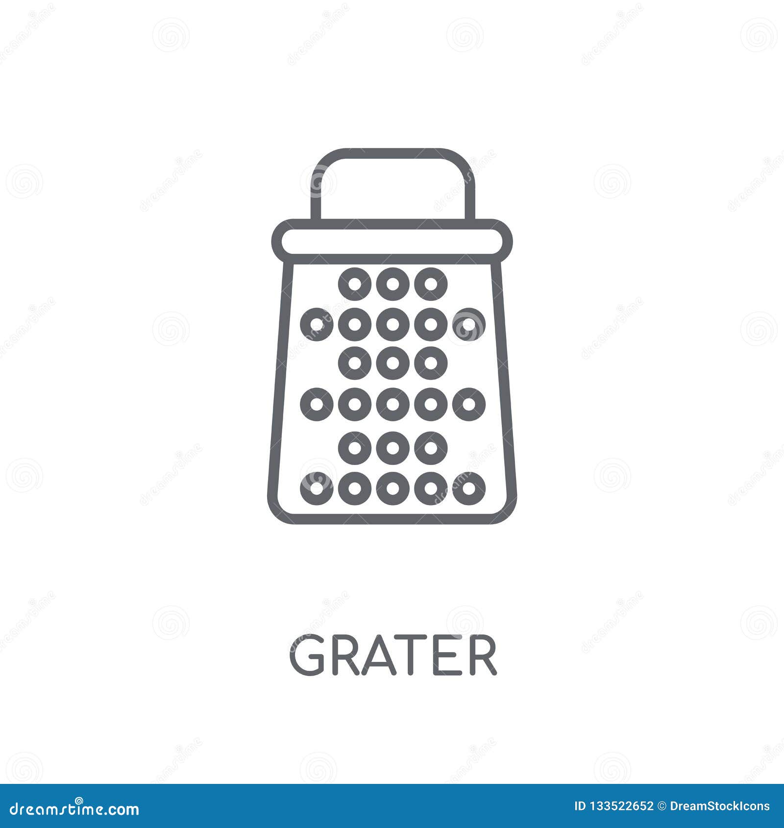 Grater Linear Icon. Modern Outline Grater Logo Concept on White Stock ...