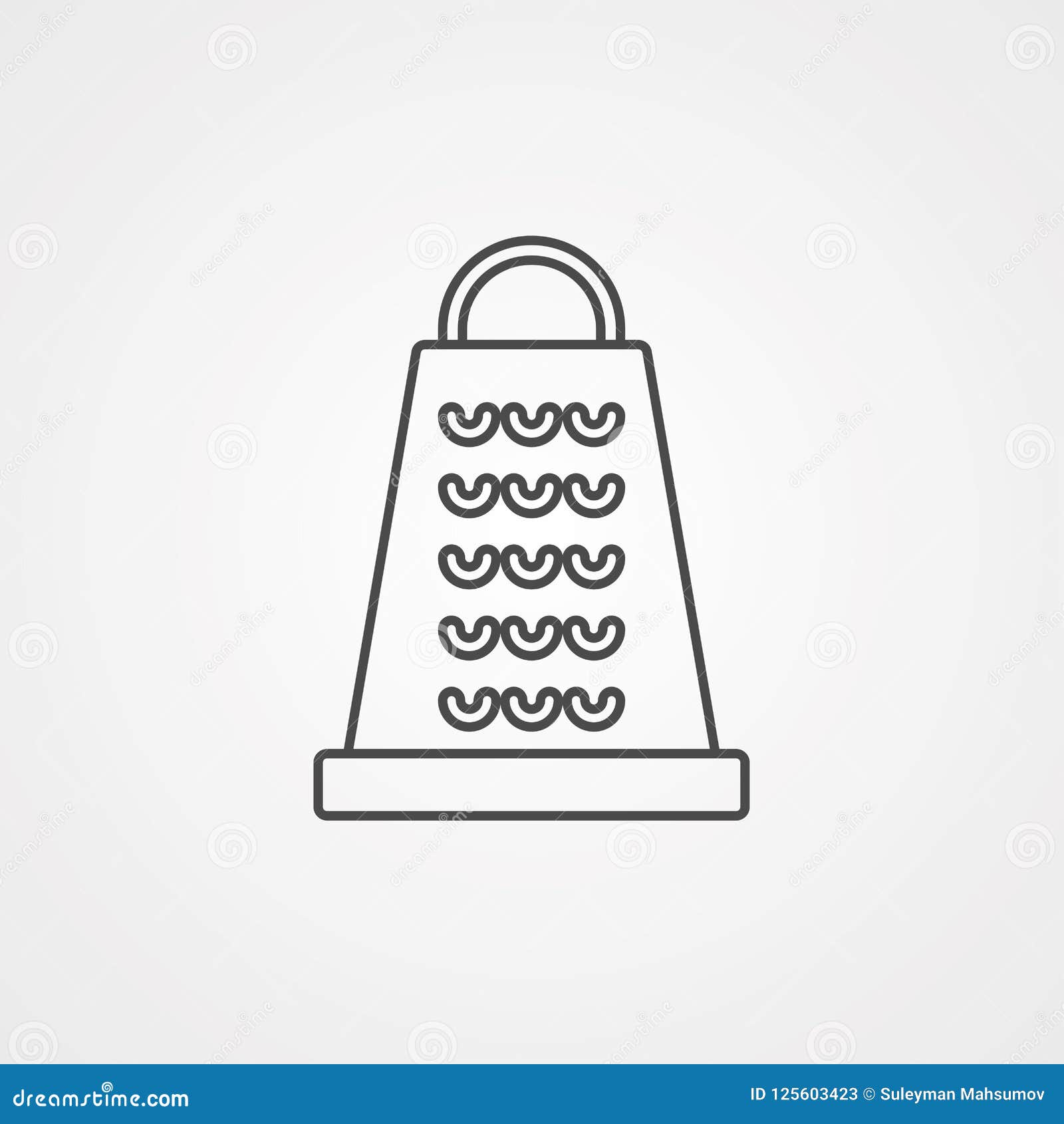 Grater Vector Icon Sign Symbol Stock Vector - Illustration of appliance ...