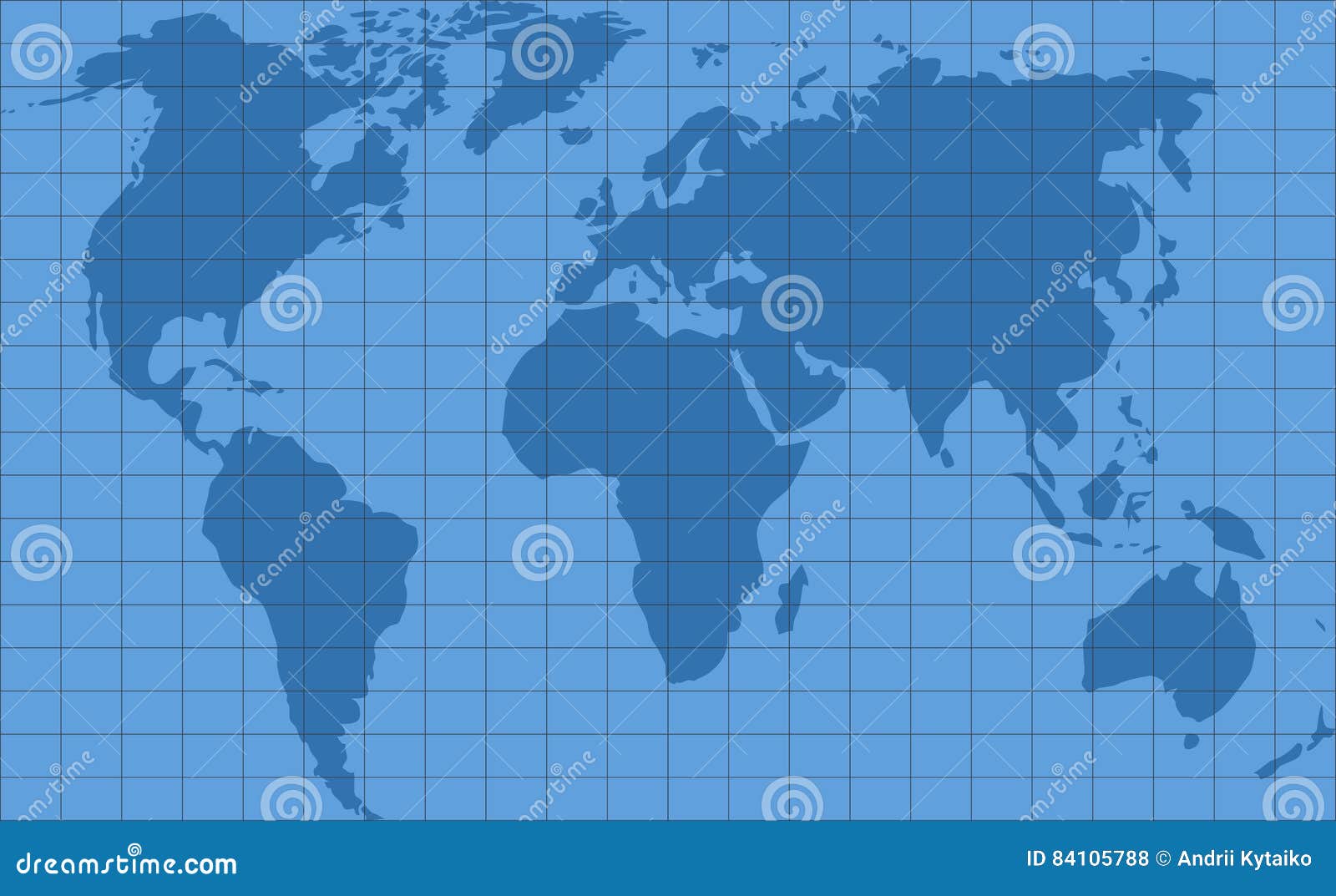 Graticules world map stock vector. Illustration of geographical - 84105788