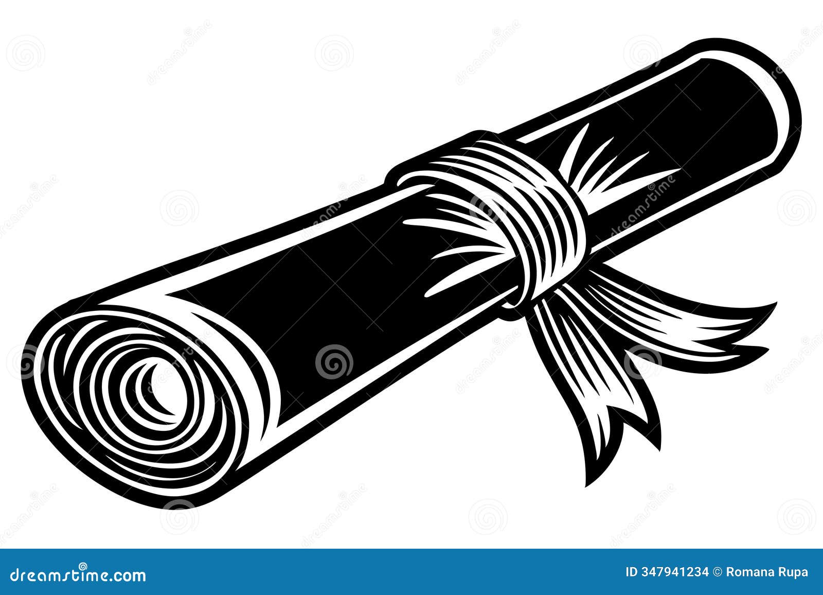 Graduation Hat and Diploma Vector Stock Illustration - Illustration of ...