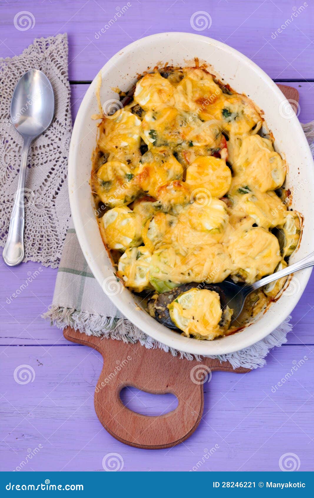 Gratin Do Courgette E Da Beringela Imagem de Stock - Imagem de cozedura ...