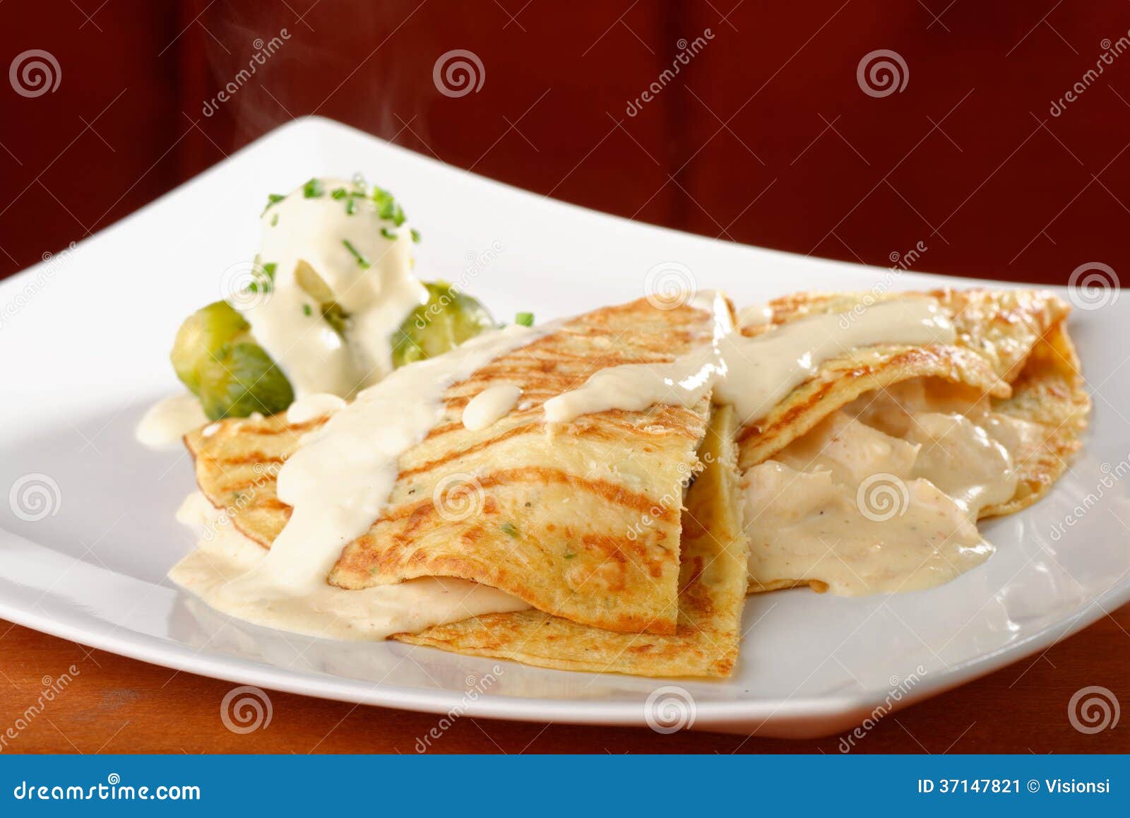 Gratinated chicken wrap stock image. Image of chicken - 37147821