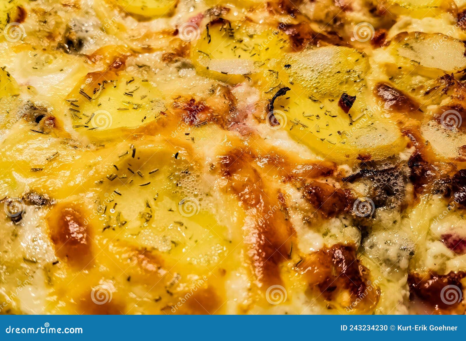 Gratinated potato gratin stock photo. Image of dish - 243234230