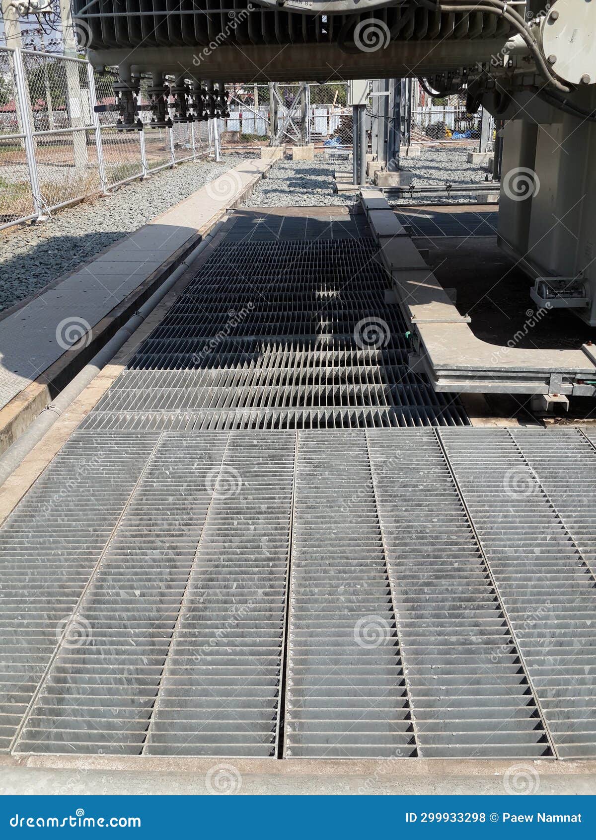 Grating Cover and Transformer Foundation Stock Photo - Image of ...