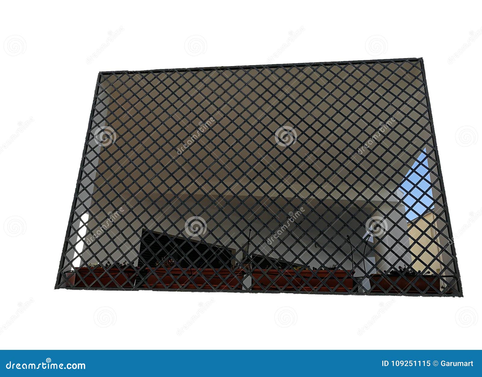 Grating in Minimalist Facade Stock Image - Image of design, grate ...